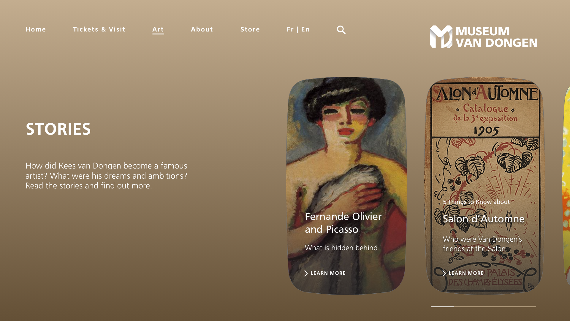 Van Dongen Museum Website Template Proposal. by matinee.icu on Dribbble