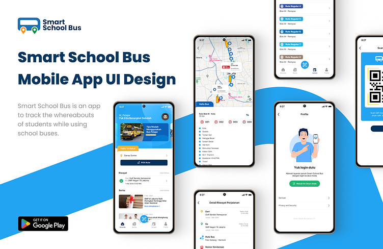 Smart School Bus Mobile App UI Design by Dian Senage on Dribbble