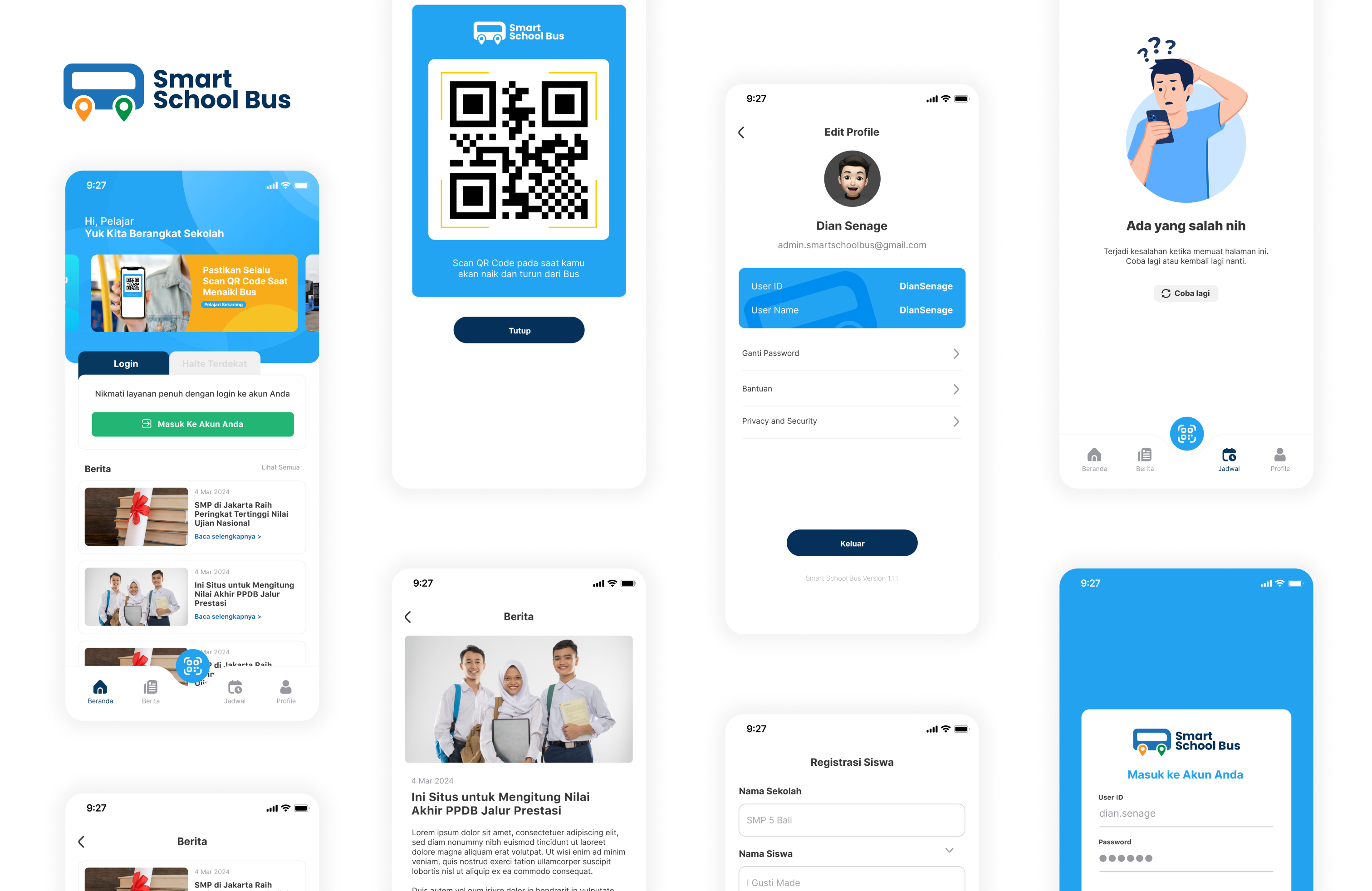 Smart School Bus Mobile App UI Design by Dian Senage on Dribbble