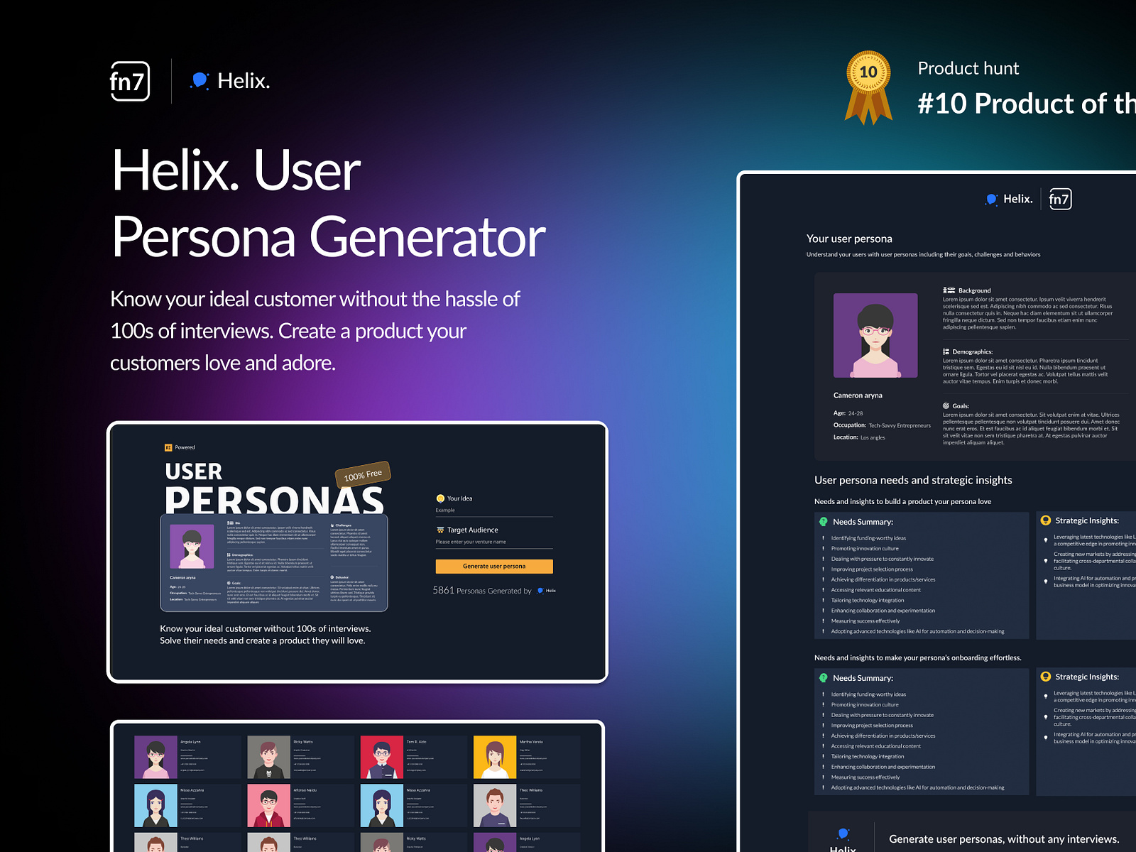 Helix User Persona Generator by CHIRANTAN on Dribbble