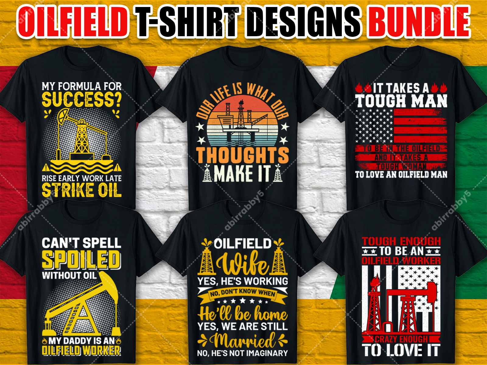 Oilfield T-shirt Designs Bundle by Abir Rabby on Dribbble