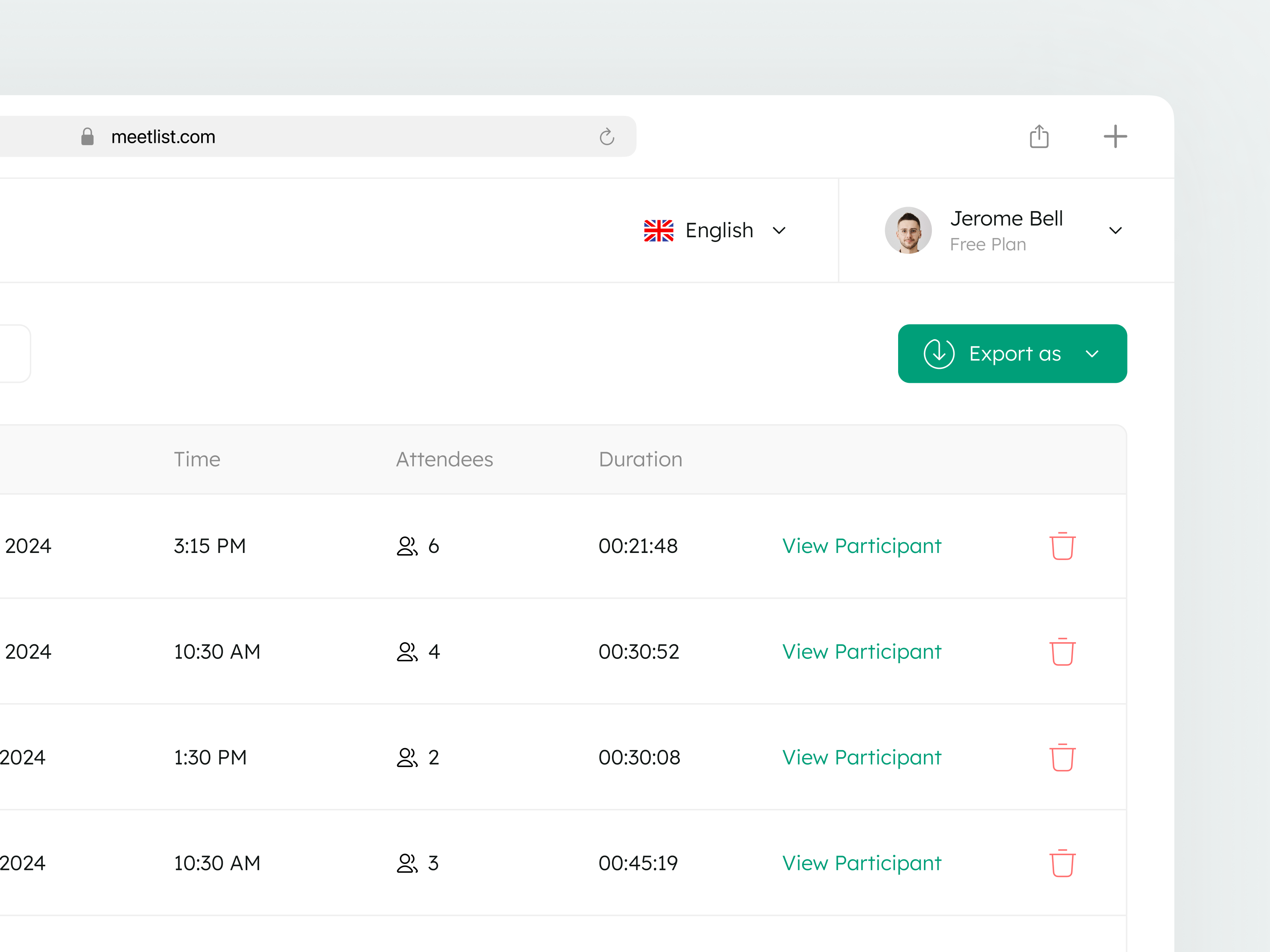 Meet List. Redesign of Extension for Browser by Andrii Hula on Dribbble