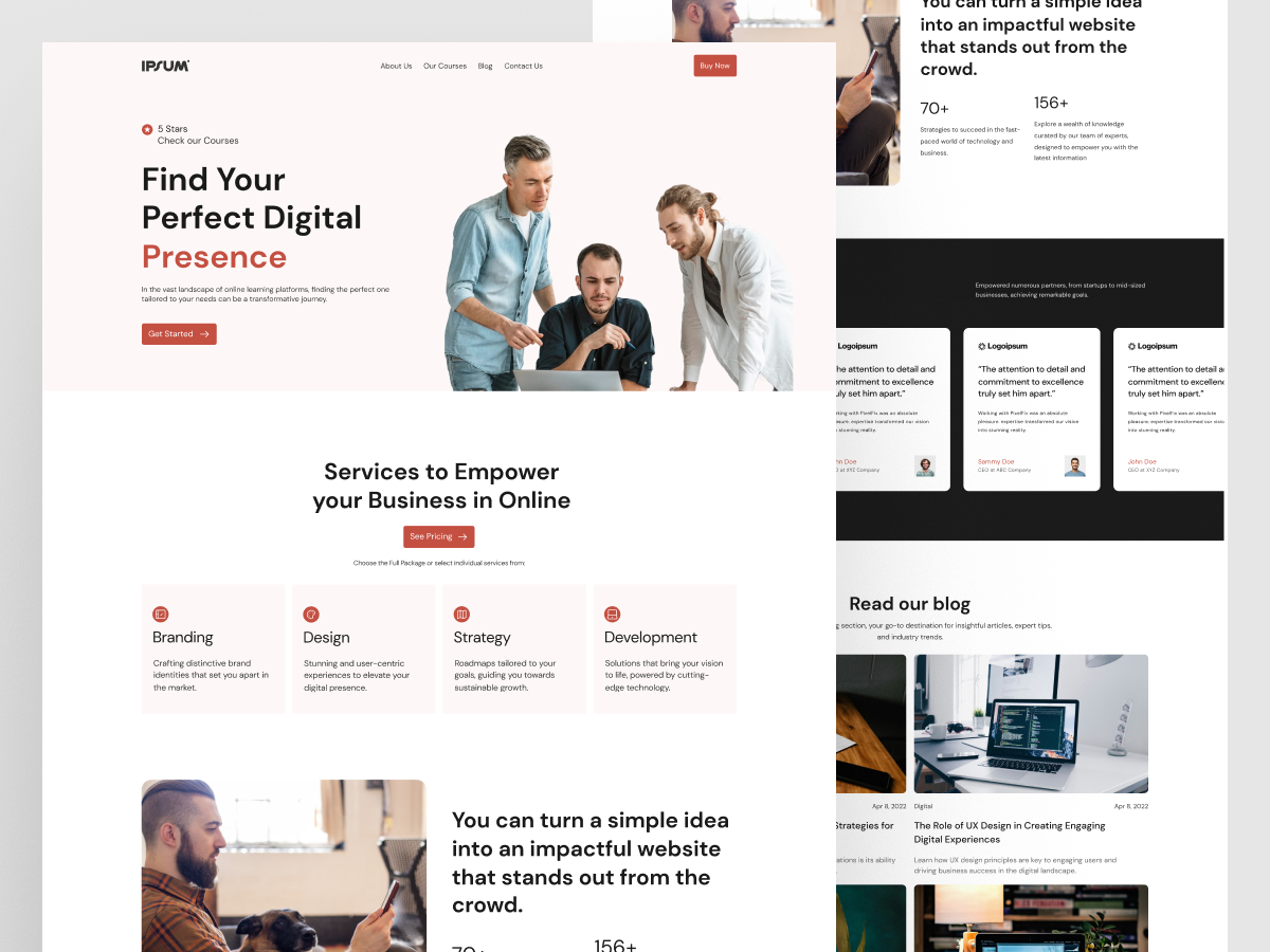 Digital Agency Landing Page - Website Design by Ux on Dribbble