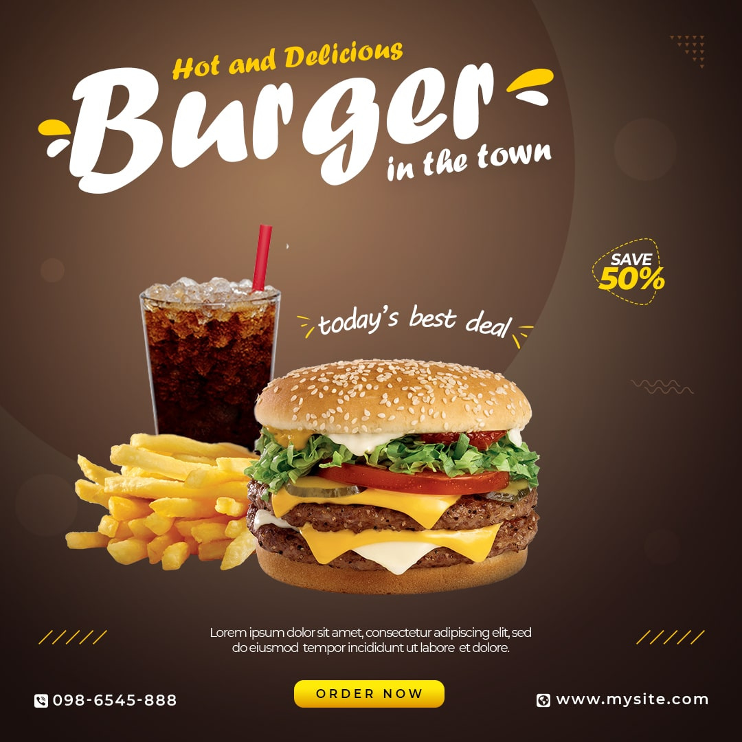 Burger Poster Design by vikram kumar on Dribbble