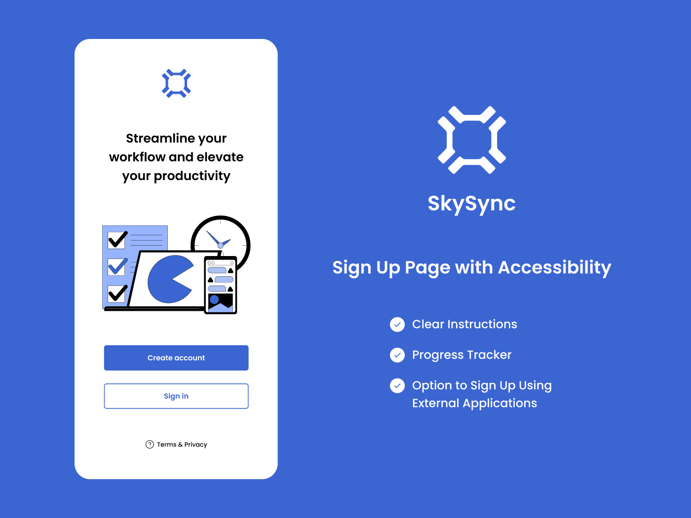 SkySync : Sign Up Page with Accessibility by Nutcha Romyanont on Dribbble
