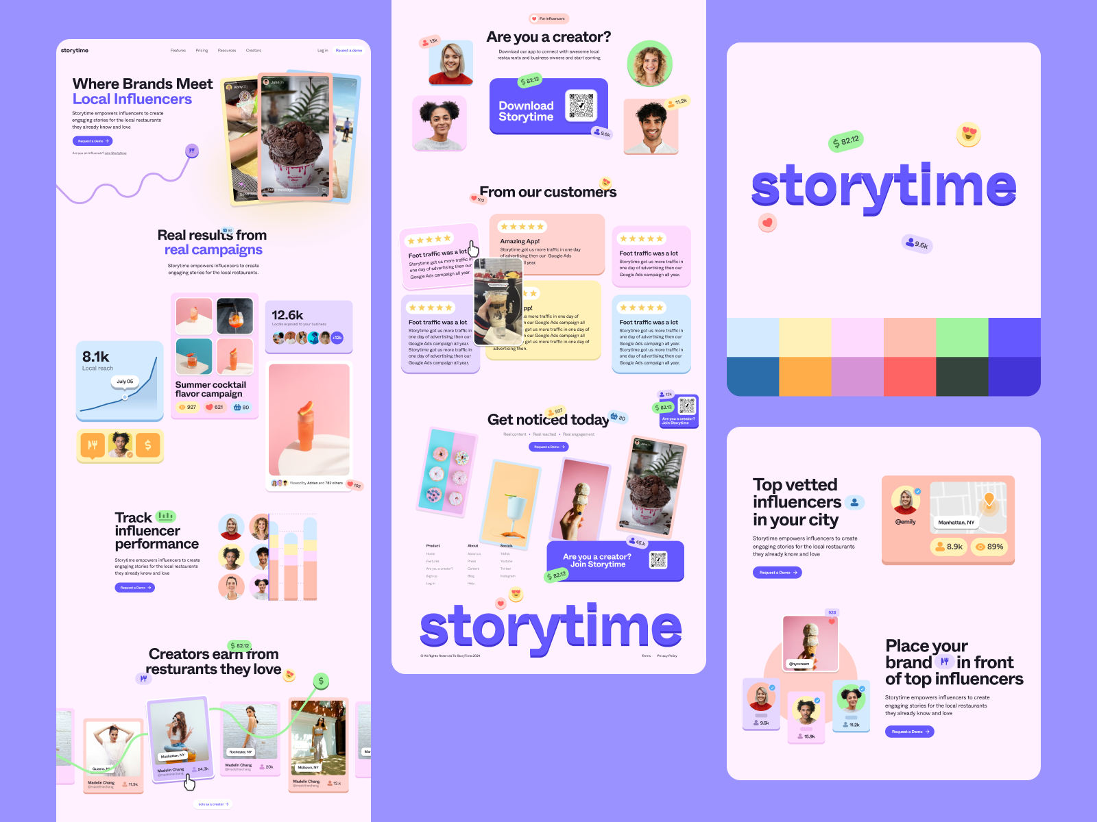 Storytime Landing Page Style Guide by eatcaviar on Dribbble