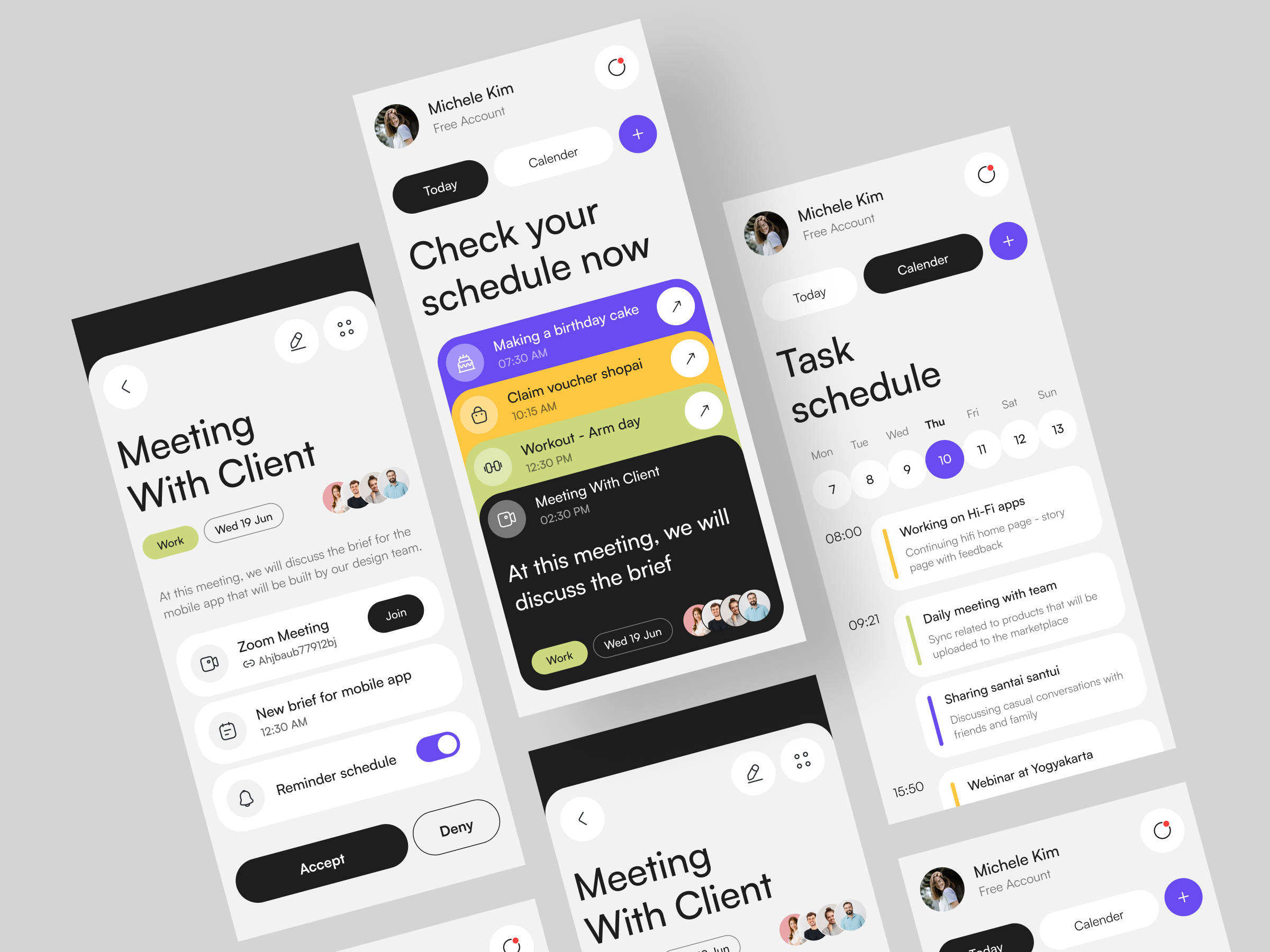 Schedule Mobile App by Annisa Fauziah on Dribbble