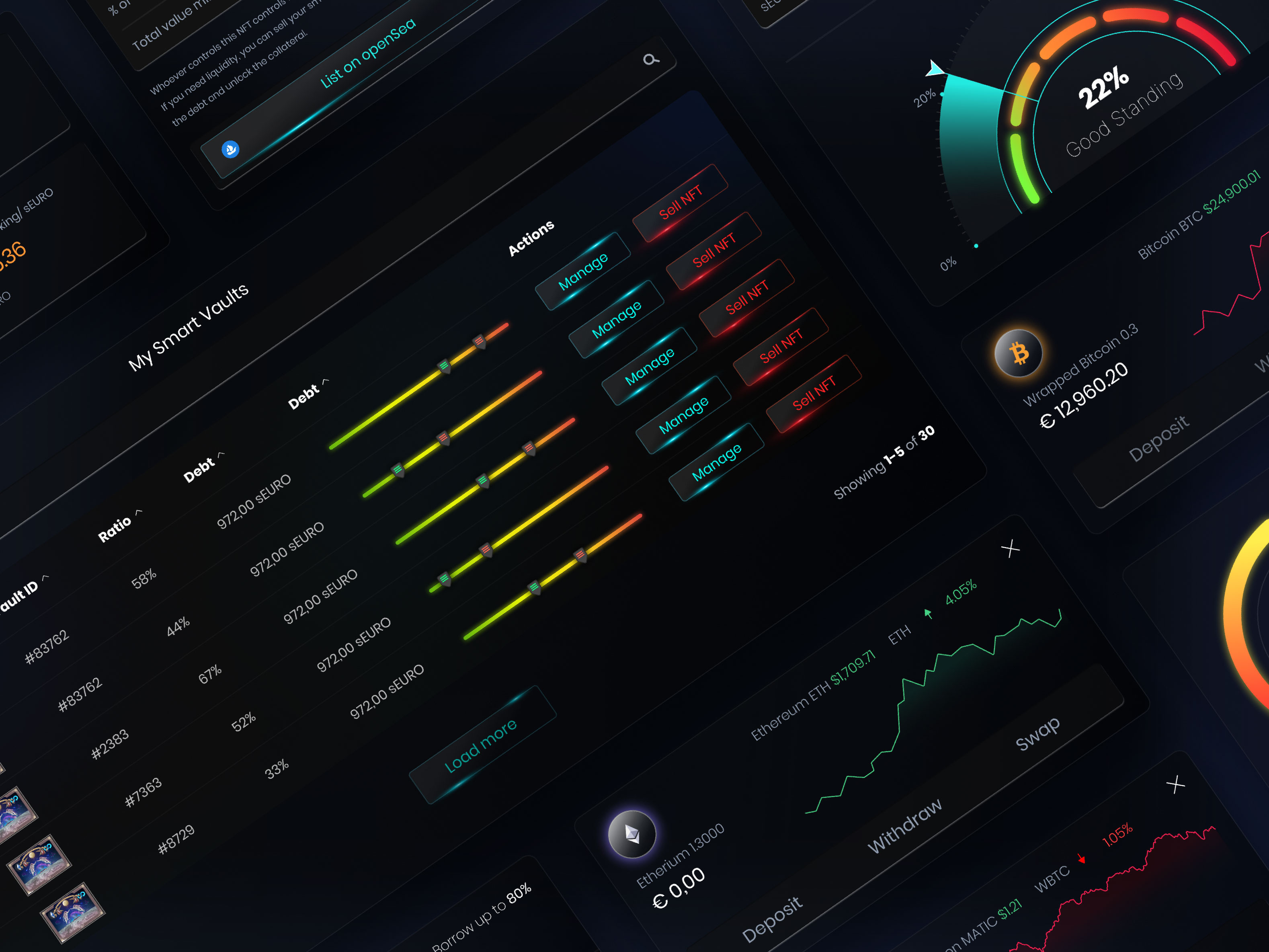 Dashboard Design for Crypto Smart Vaults & Web3 Lending Platform by Extej UI UX Design Agency on ...