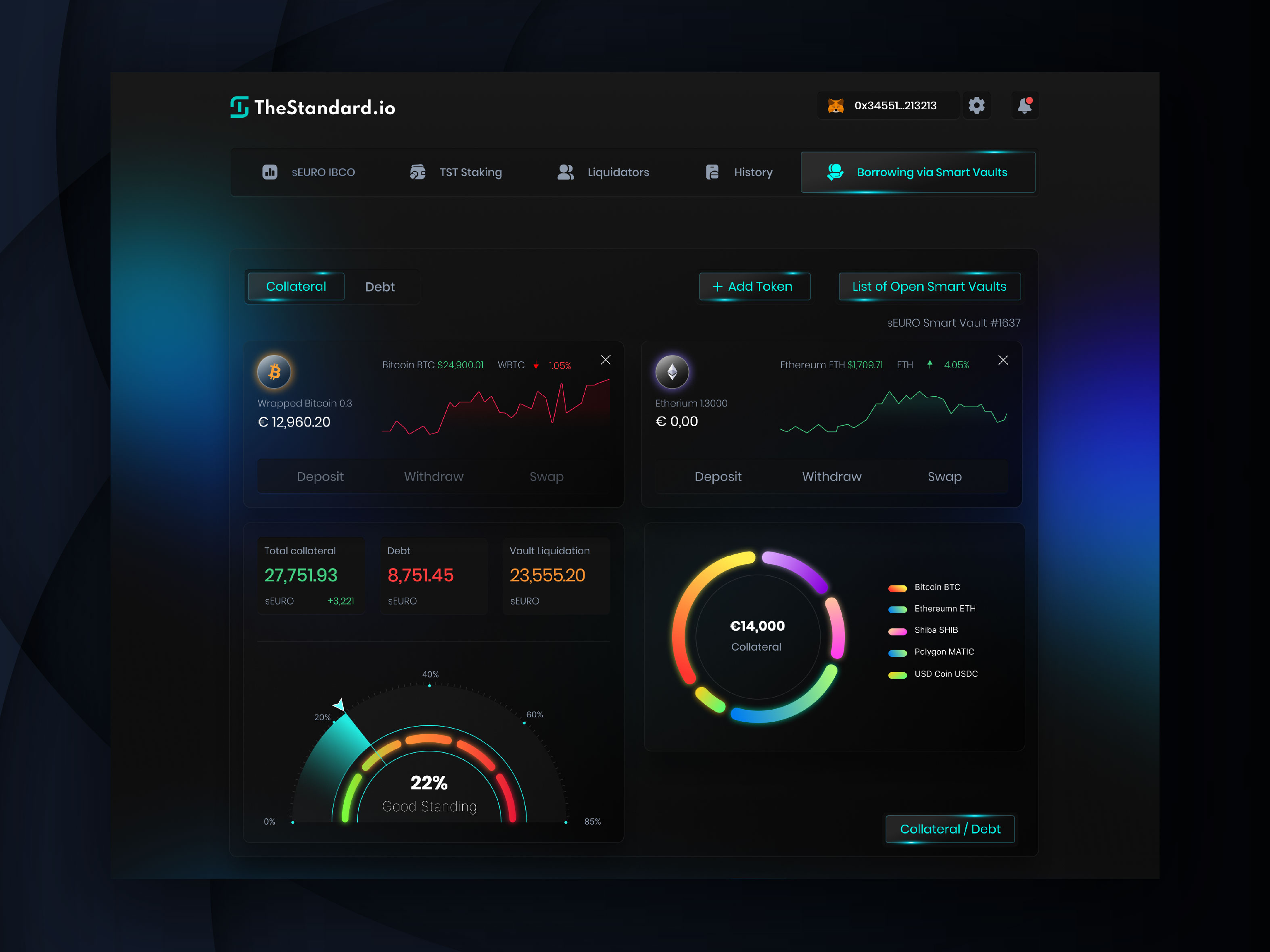 Dashboard Design for Crypto Smart Vaults & Web3 Lending Platform by Extej UI UX Design Agency on ...