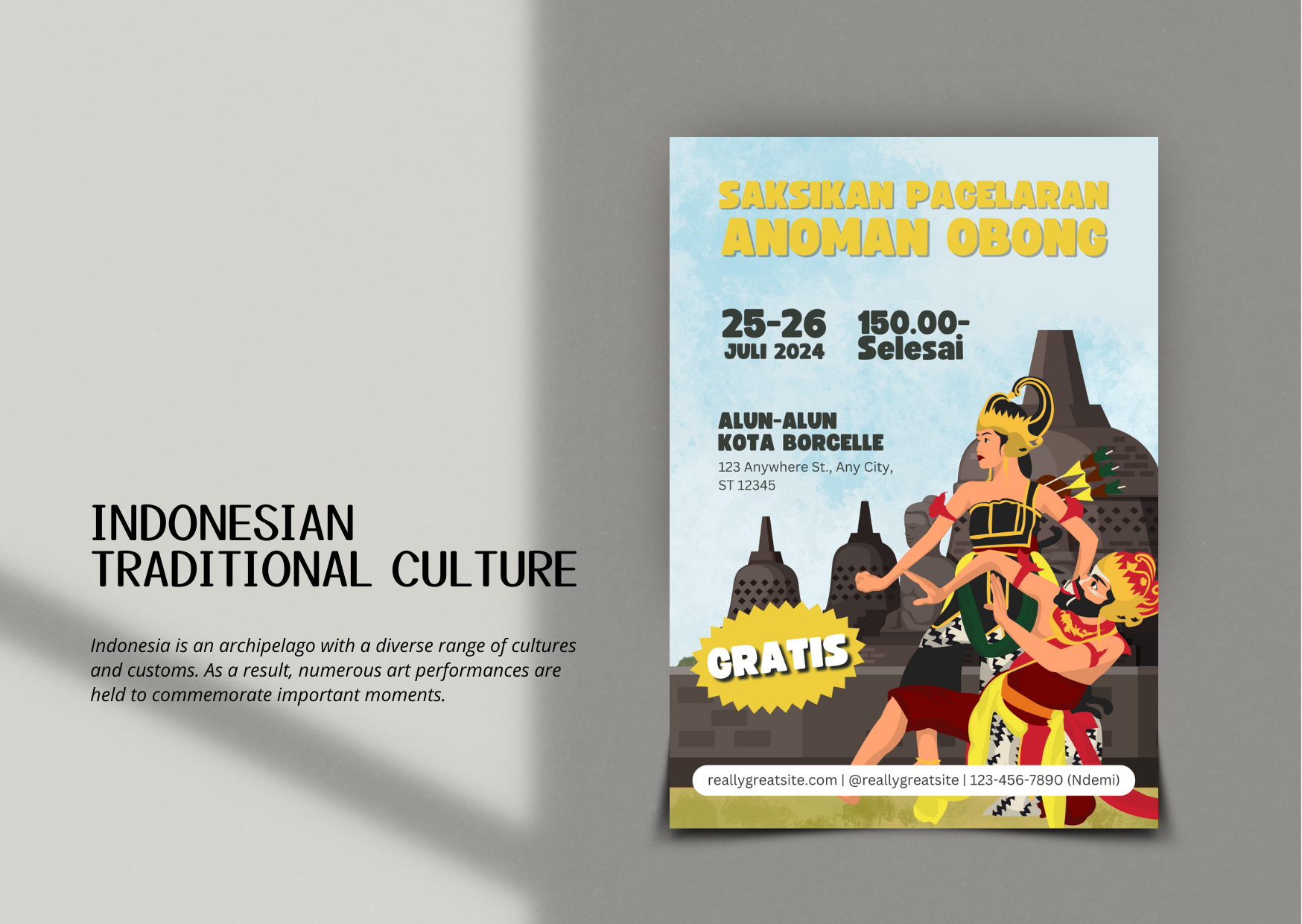 Indonesian Culture Poster Canva by Puput Indah Permata Sari on Dribbble
