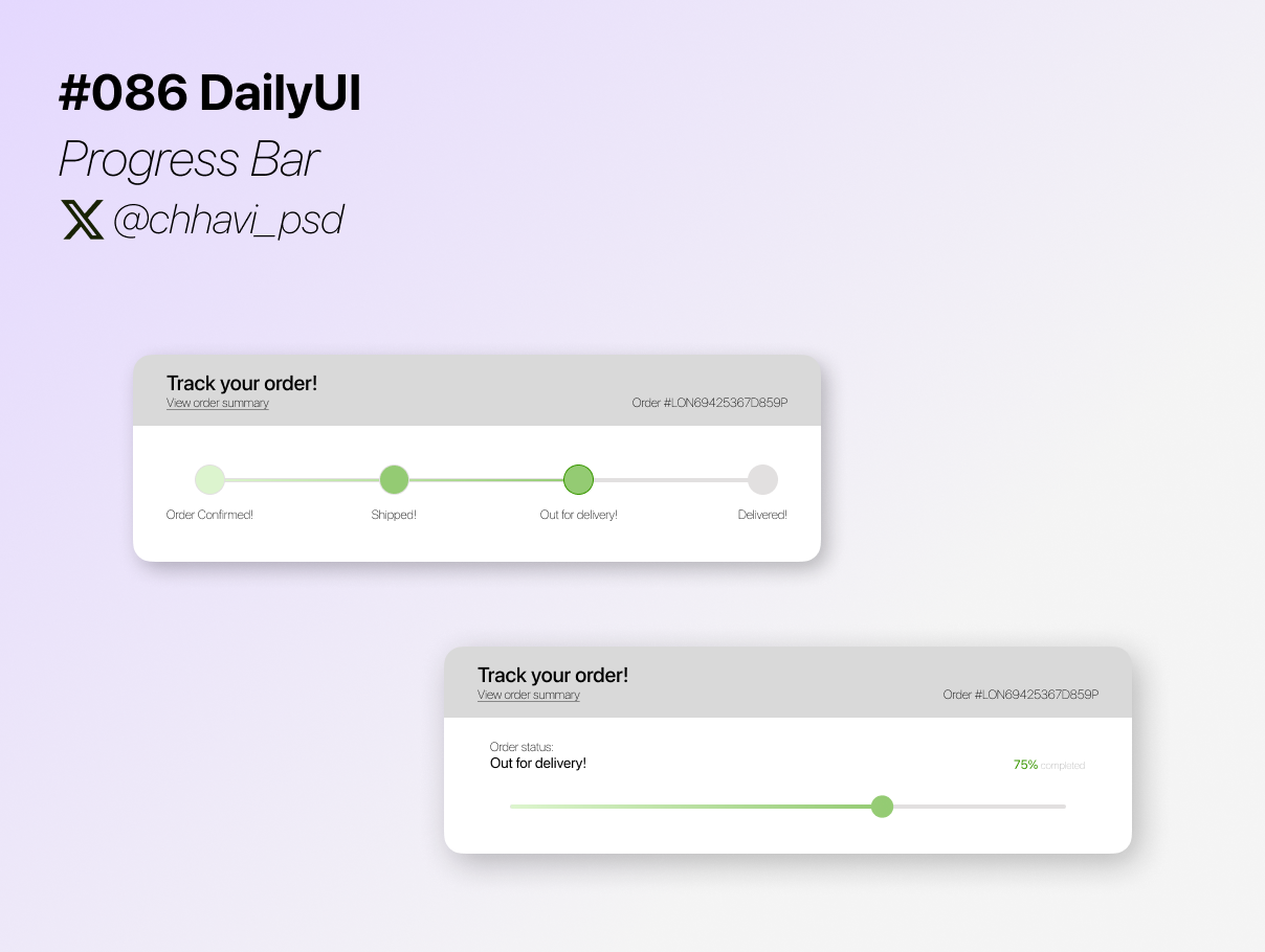 086 Dailyui Progress Bar By Chhavi Dhingra On Dribbble