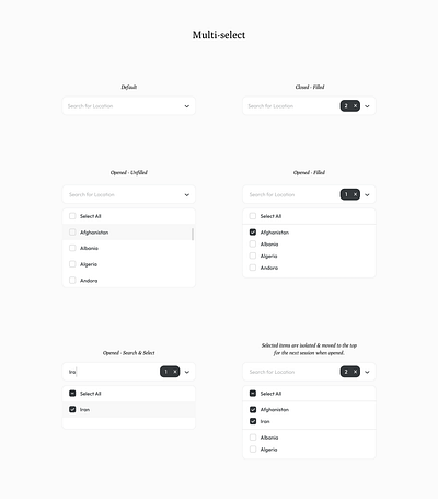 Multi-select Dropdown Design by Sheida Shakeri on Dribbble