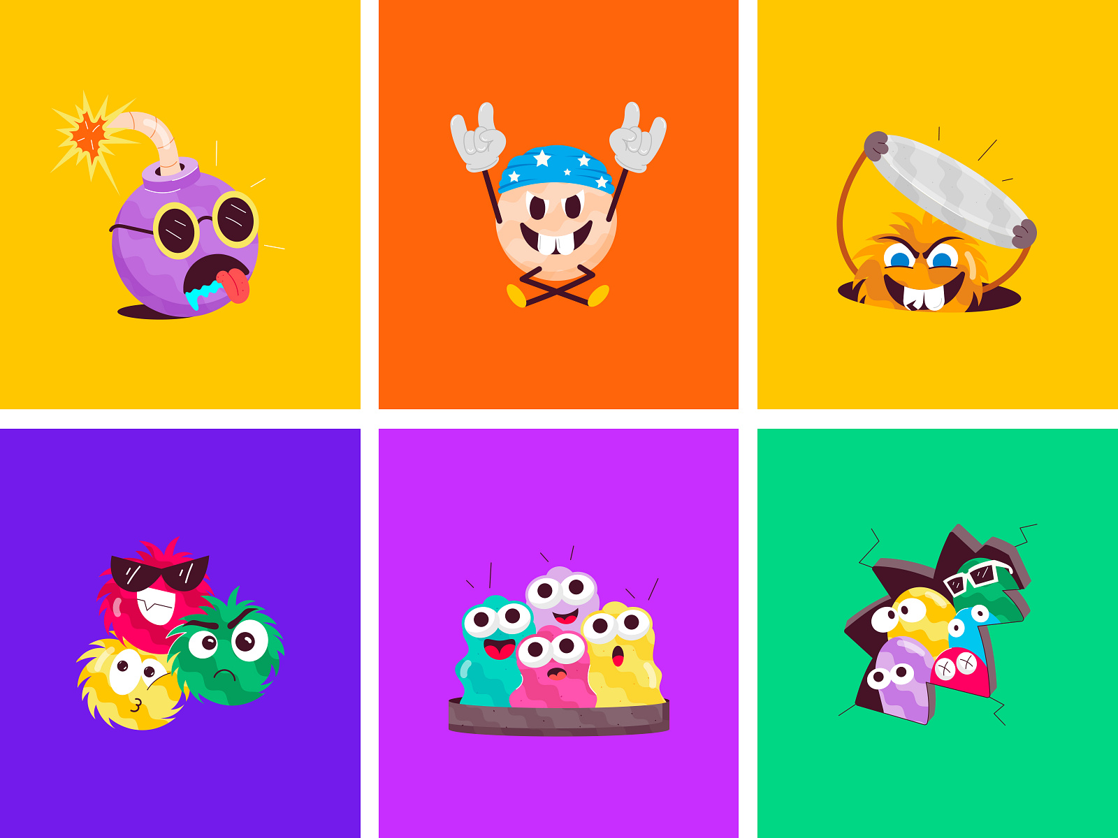 Animated Graffiti Stickers by Vectors Market for Brickclay on Dribbble