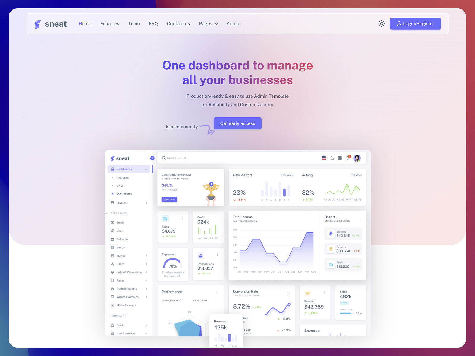Landing Page by ThemeSelection on Dribbble
