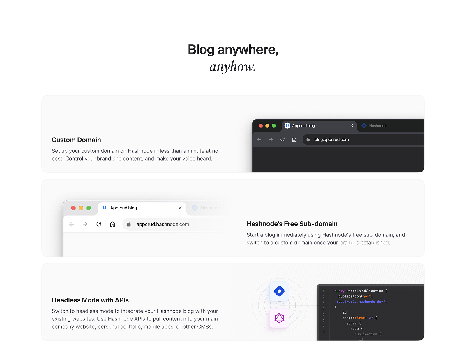 Domains by Pritam Paul for Hashnode on Dribbble