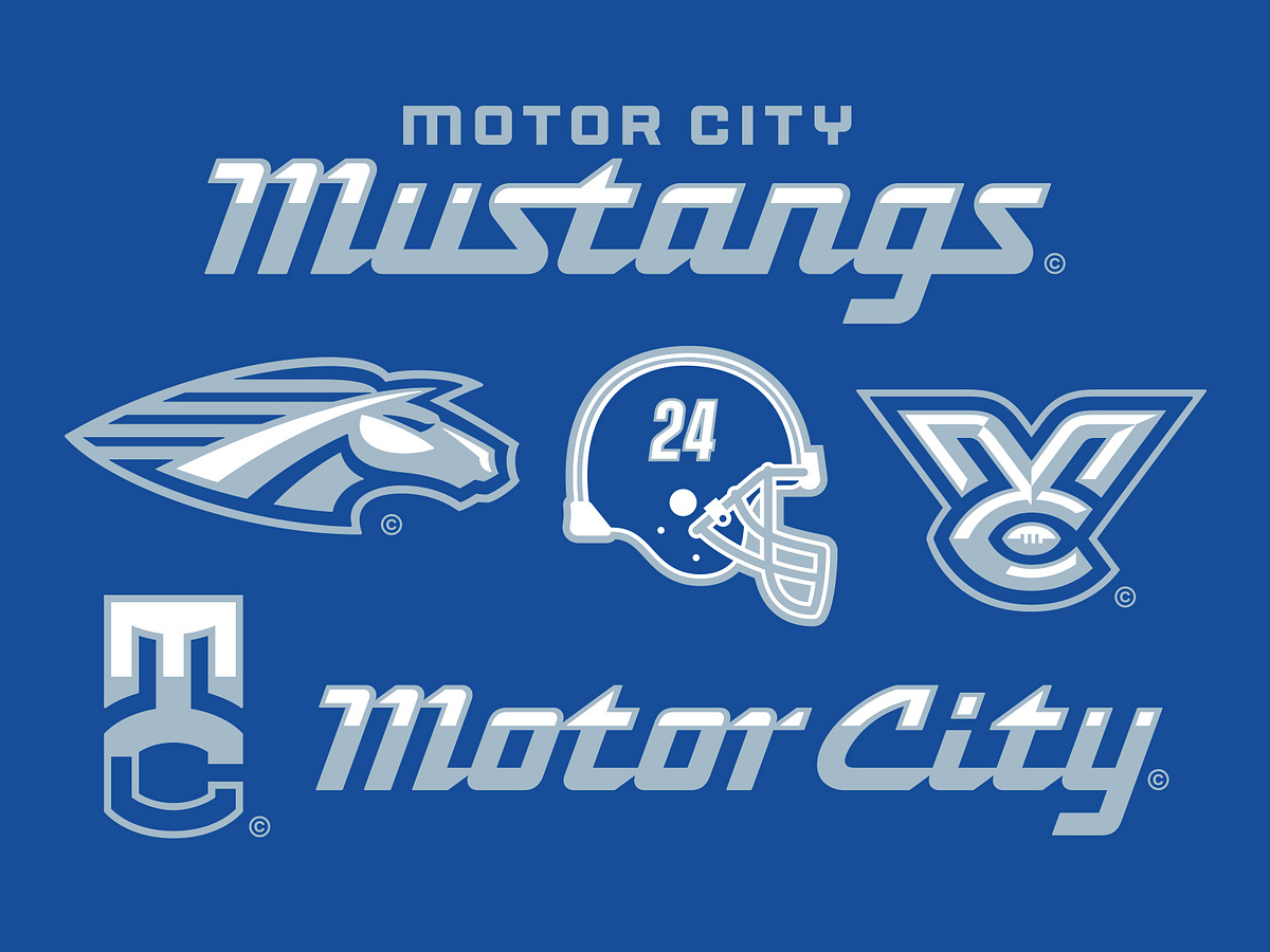 18/32 – Motor City Mustangs by Zilligen Design Studio on Dribbble