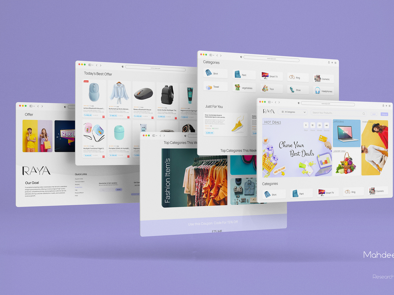 E-commerce Website Design by Mahdee Rashid on Dribbble