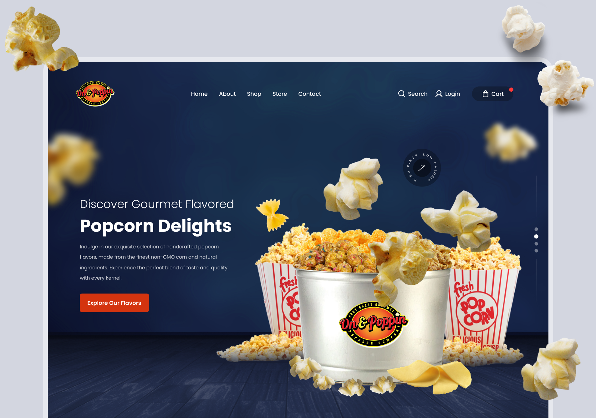 Innovative Popcorn Brand Landing Page by Om Pal on Dribbble
