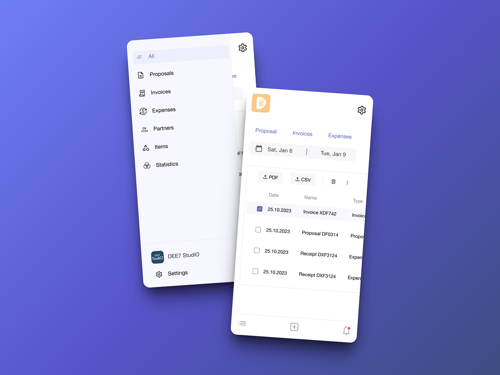 Mobile App Design, Software Design for White Invoice App by Andrej The ... Mobile App Design, Software Design for White Invoice App by Andrej The ...
