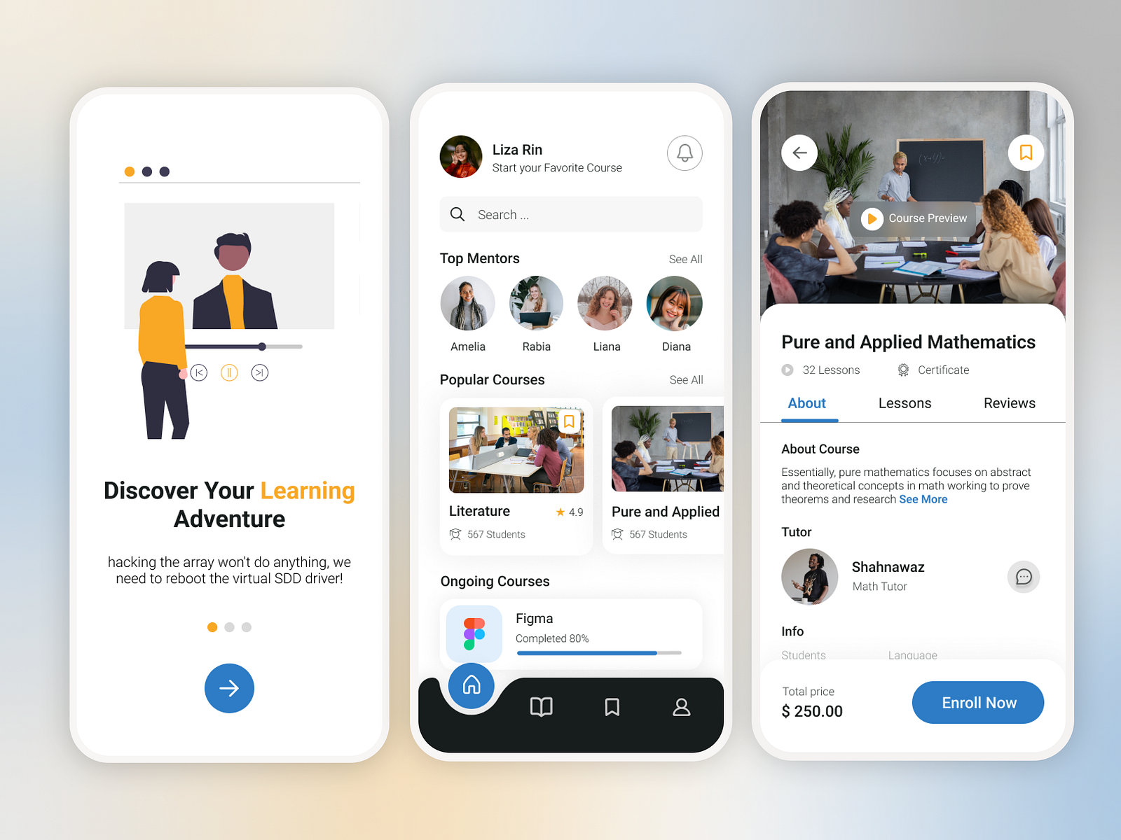 Education App by UBI-X Design on Dribbble