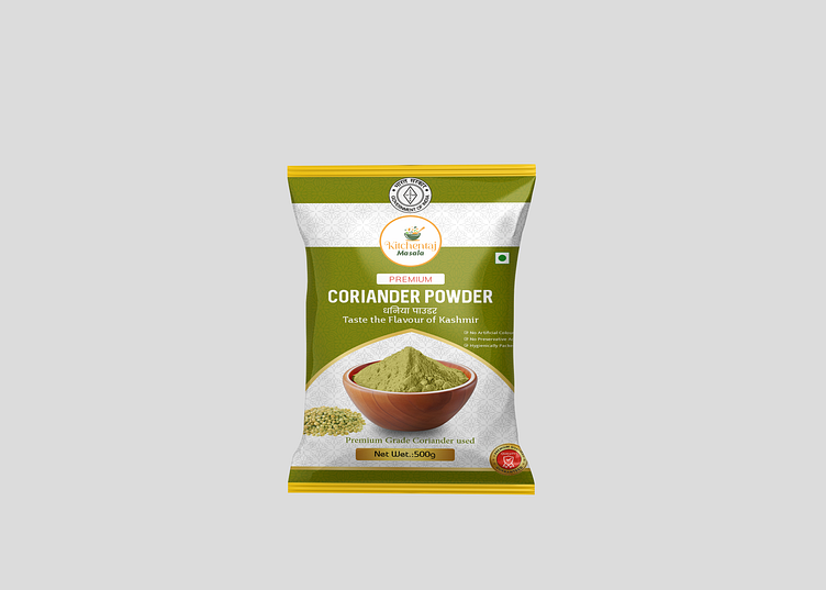 Coriander Powder Pouch Design by eCare Packaging on Dribbble