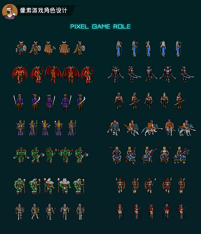 Pixel Game Character Design by Bruce on Dribbble