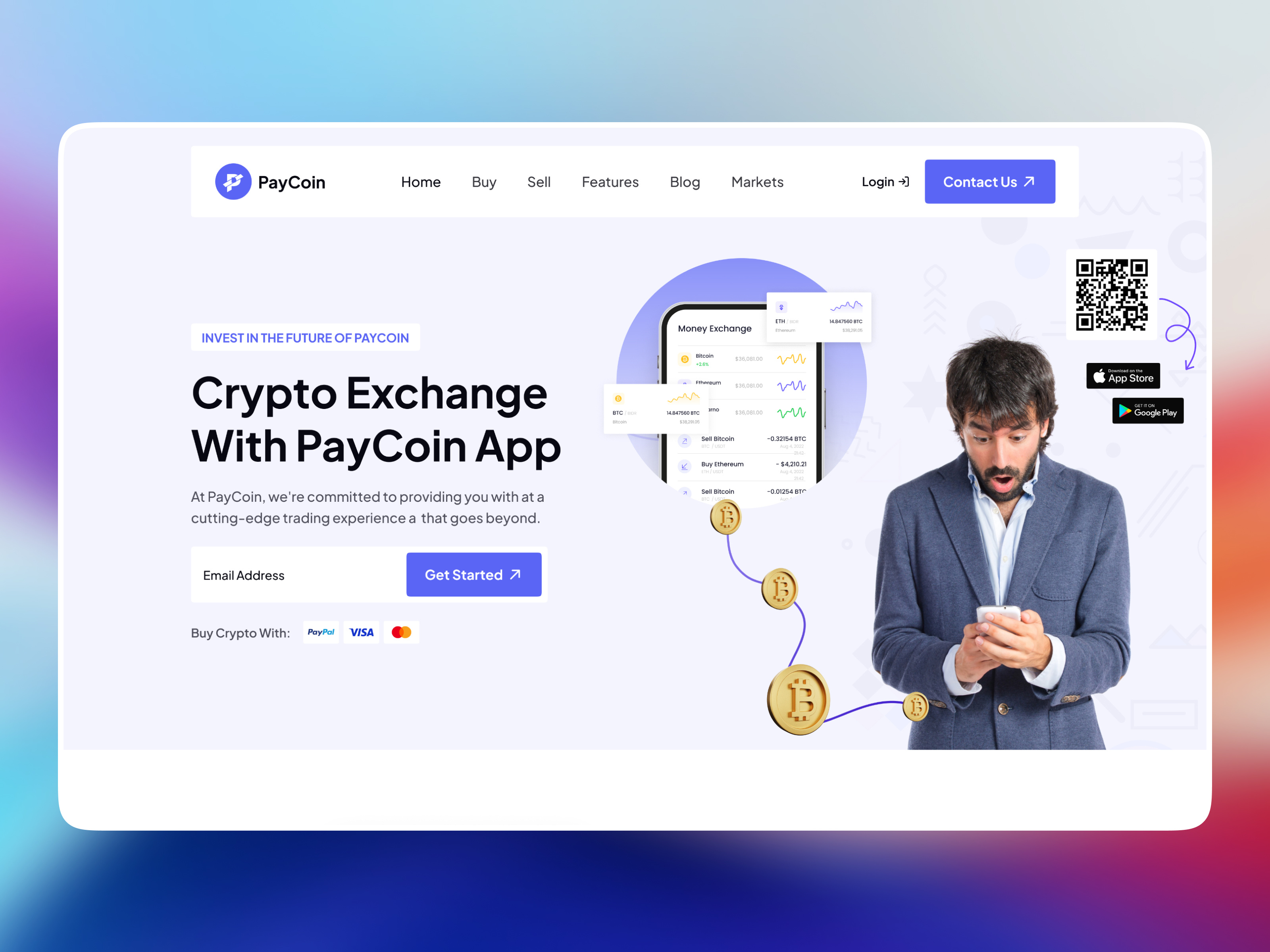 Crypto Exchange Landing Page by FleexStudio | Web Design Agency on Dribbble