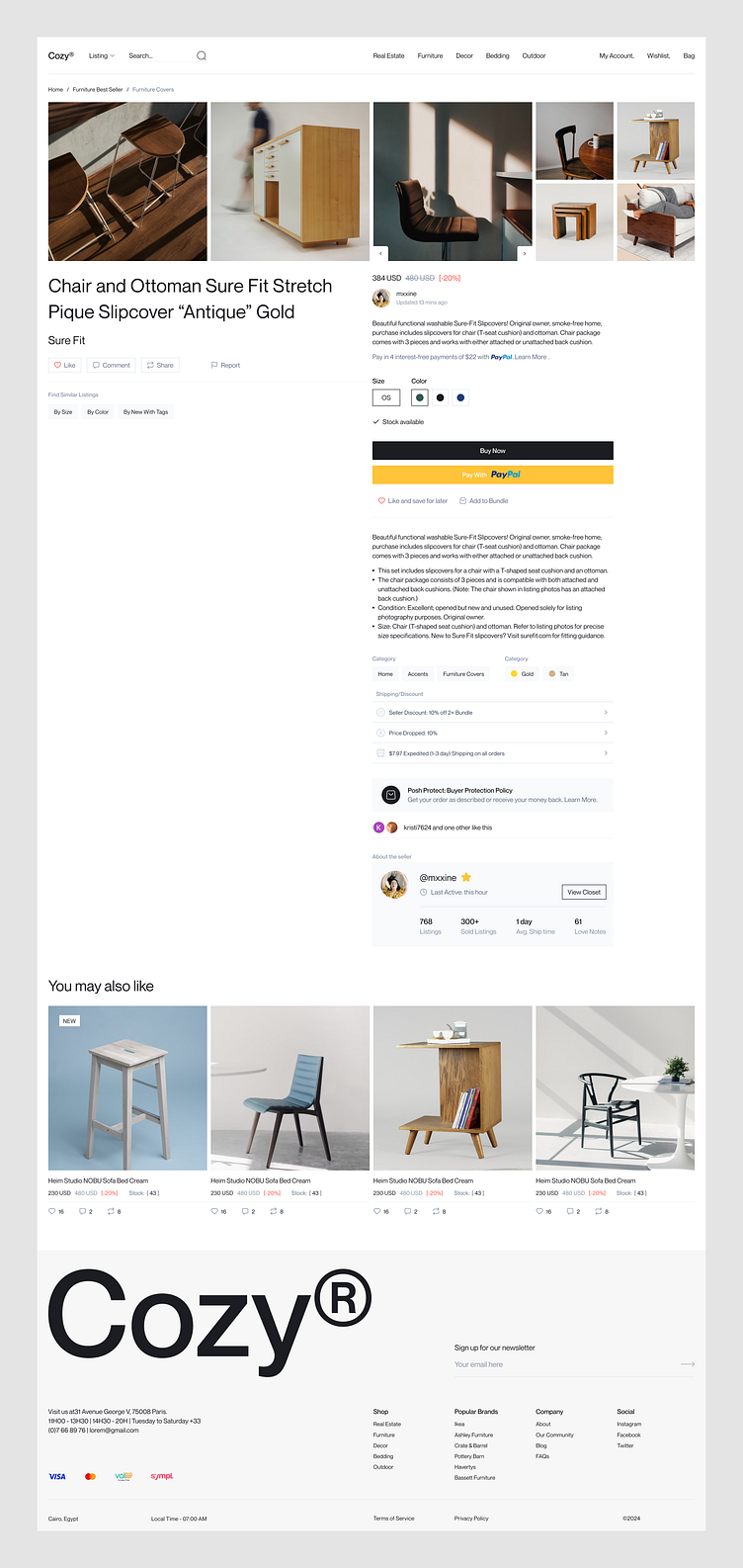 Cozy - Ecommerce Shop Page Details Screen by Dipa UI/UX for Dipa ...