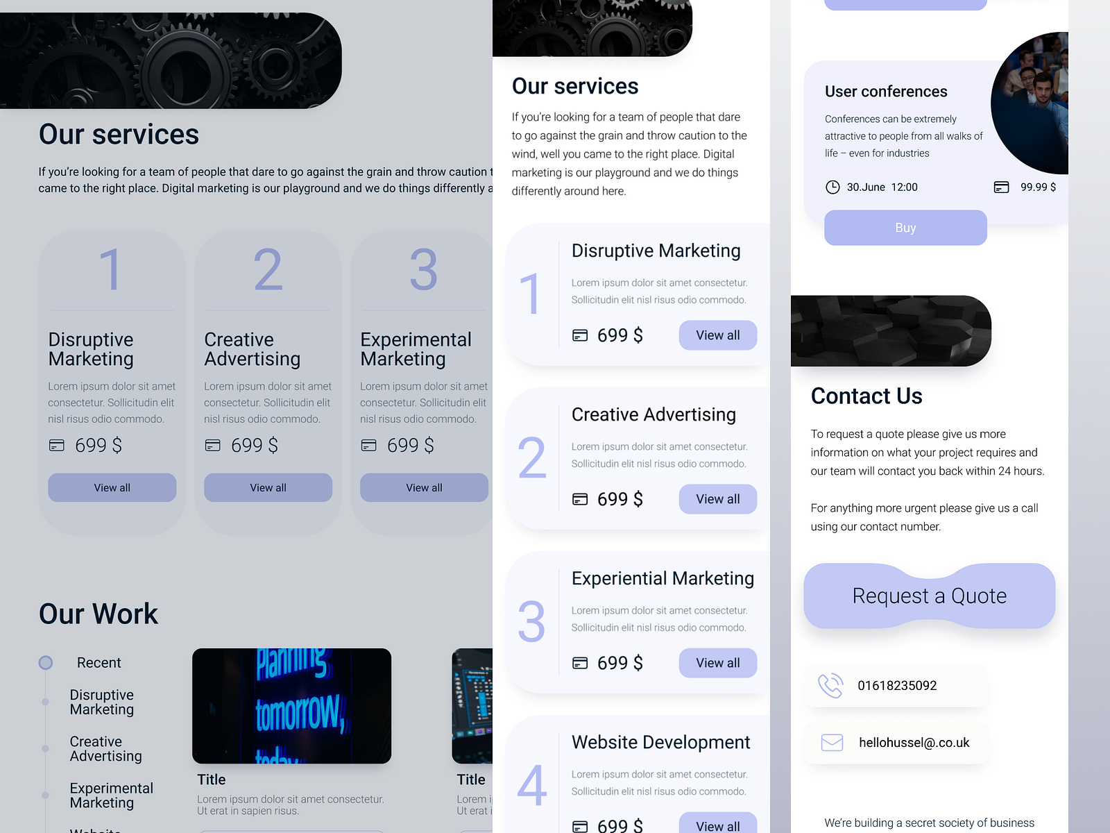 "Crafting Web Designs for the marketing company" by Qeti on Dribbble