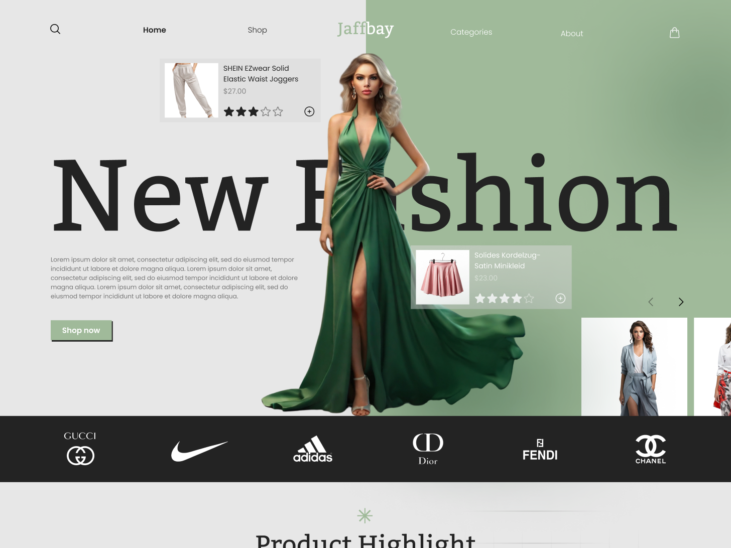 Landing page Design for a Fashion Brand #DailyUI by Olusoji Busayo on ...