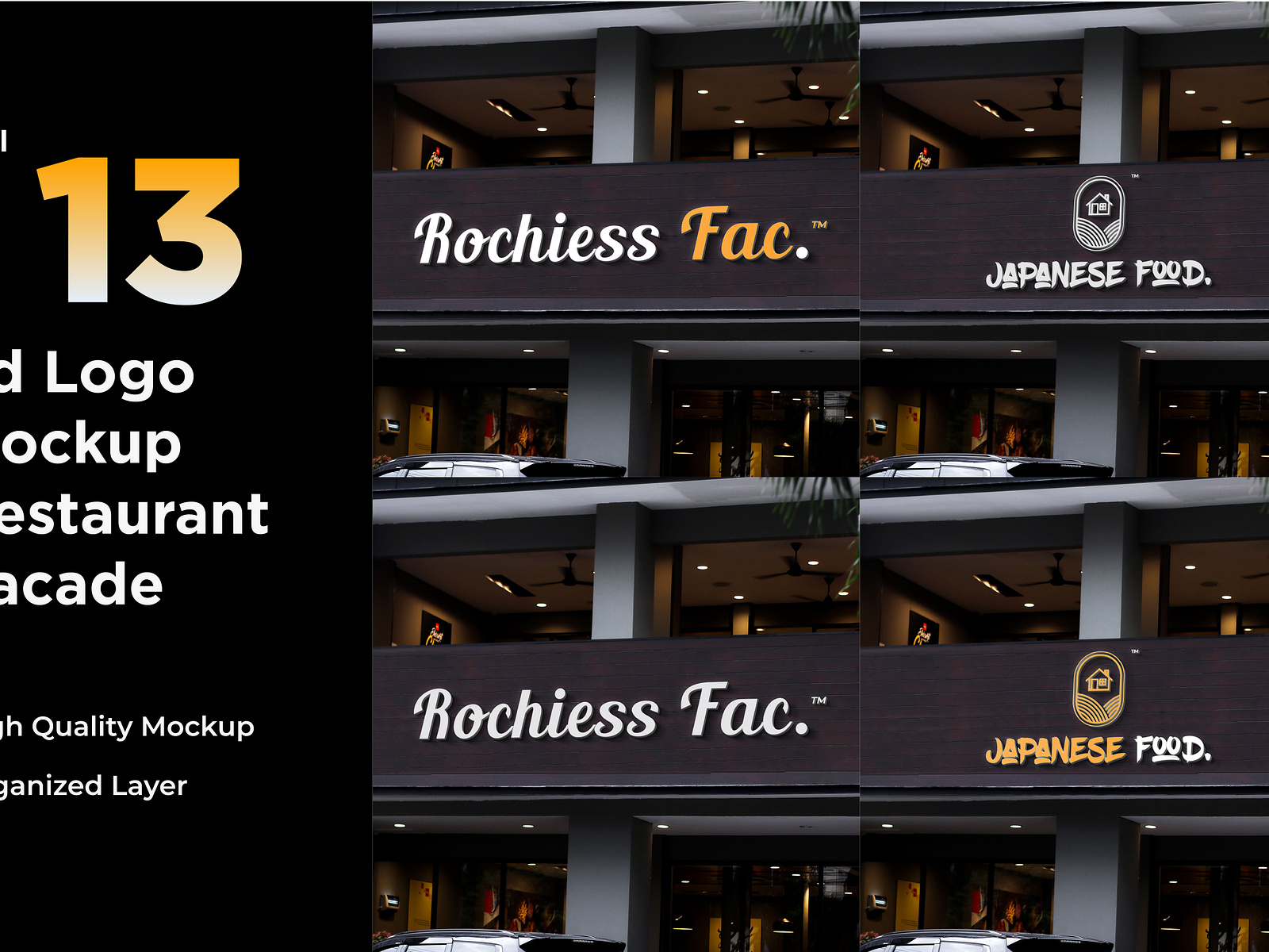 Restaurant Storefront Sign Mockup by Alani Syahputra Munthe on Dribbble