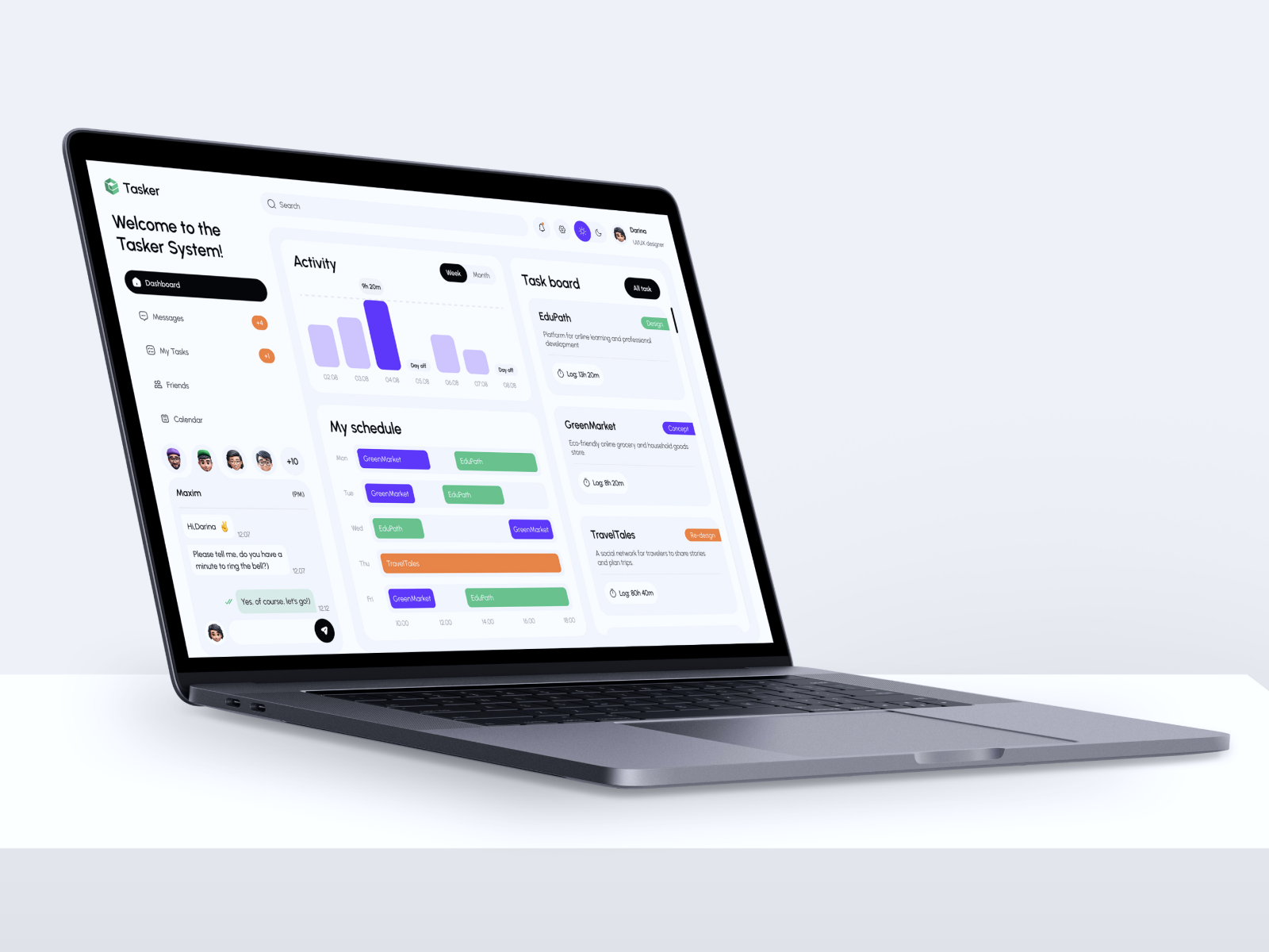Tasker - Management and productivity platform by Afterglow on Dribbble