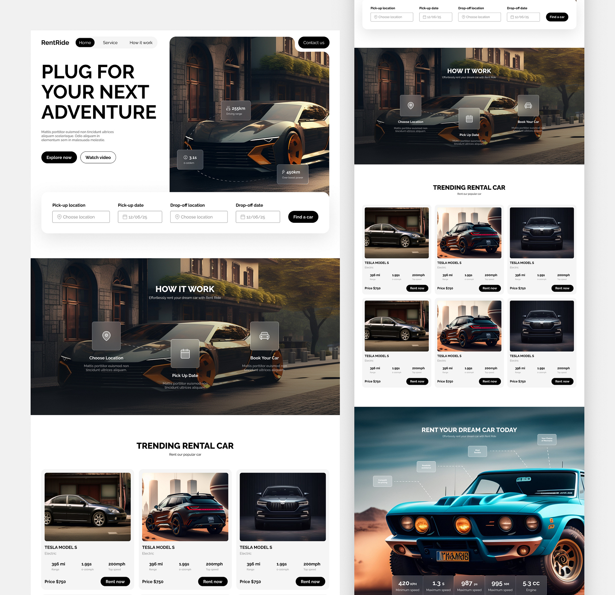 Car Rental Website Design by Samia Siddika on Dribbble
