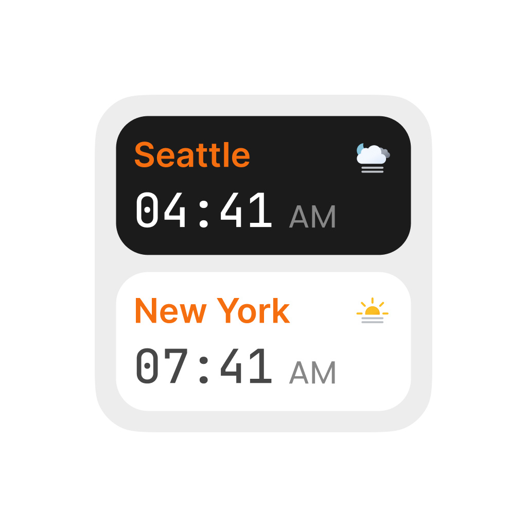 Timezone Widget with weather info by Ryan Han on Dribbble
