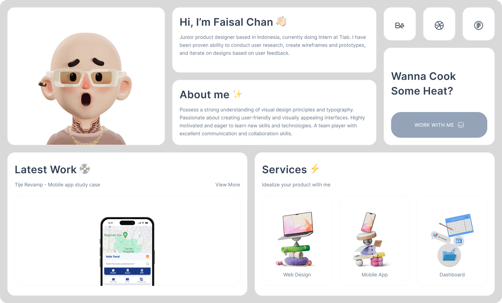 Bento Box Portfolio Card UI Exploration by Faisal Chan on Dribbble