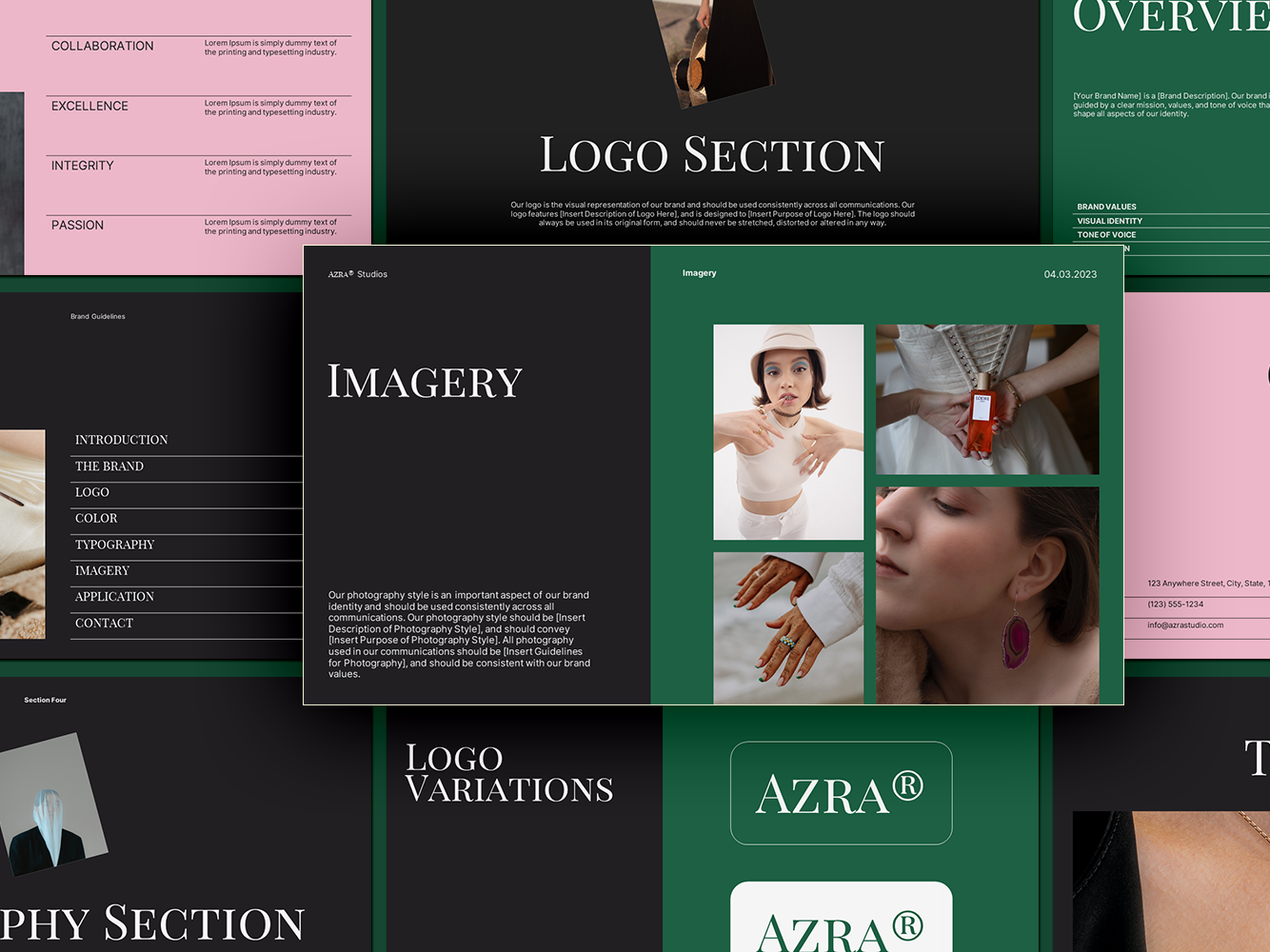 Azra Brand Guidelines by Template by Sixtysix on Dribbble