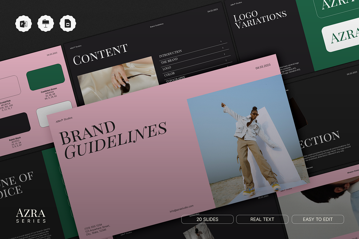 Azra Brand Guidelines by Template by Sixtysix on Dribbble