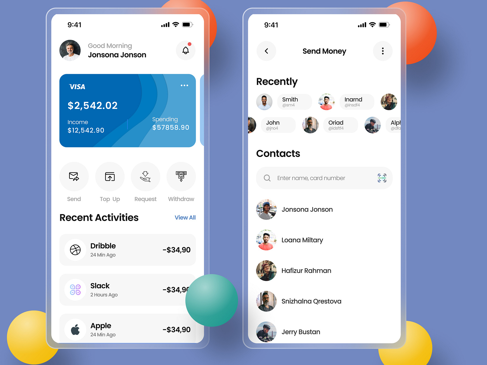 Transaction App UX UI by Naveed Abbas on Dribbble