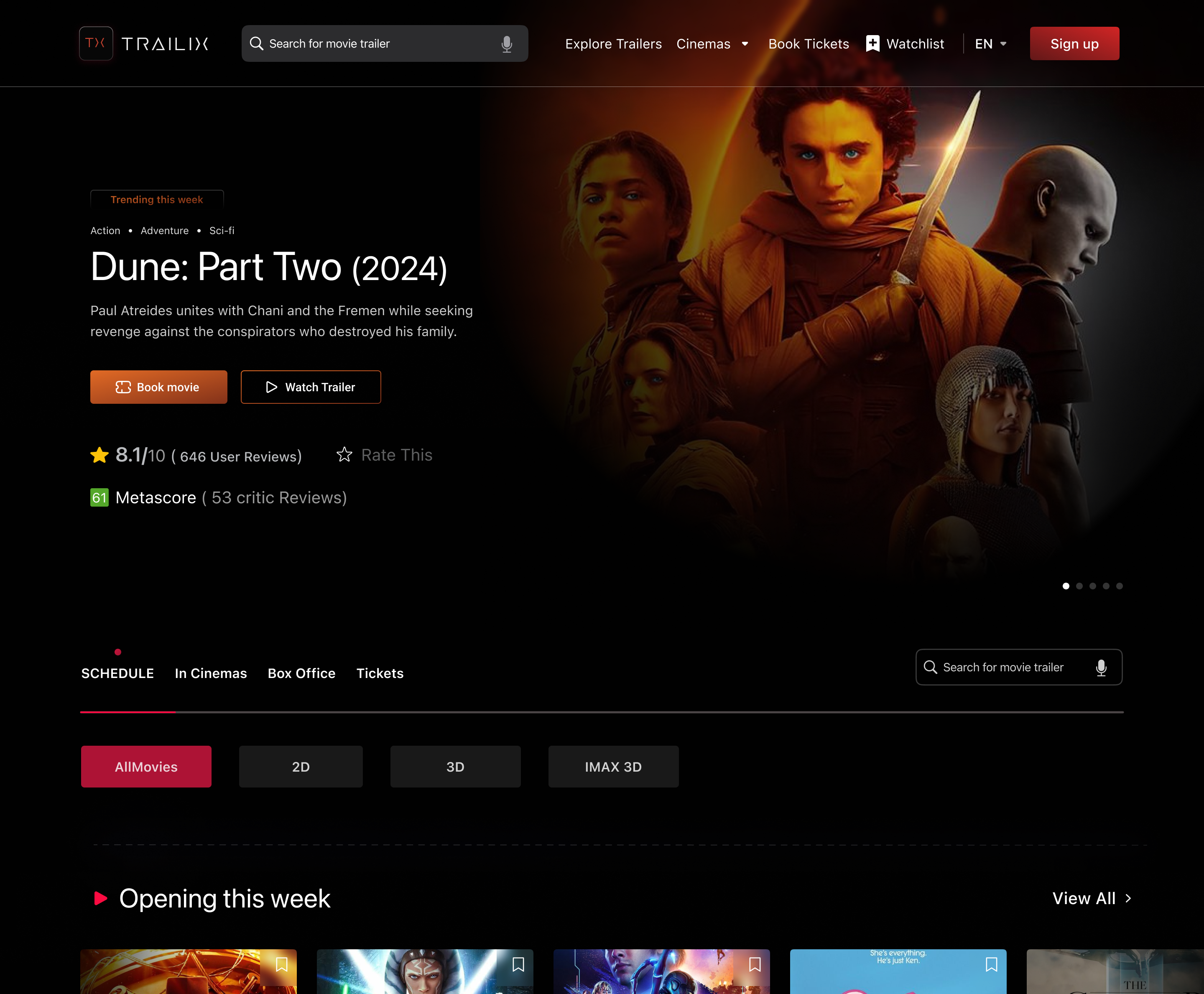 Trailix : Movie Trailer Website Design by Tobs Design on Dribbble