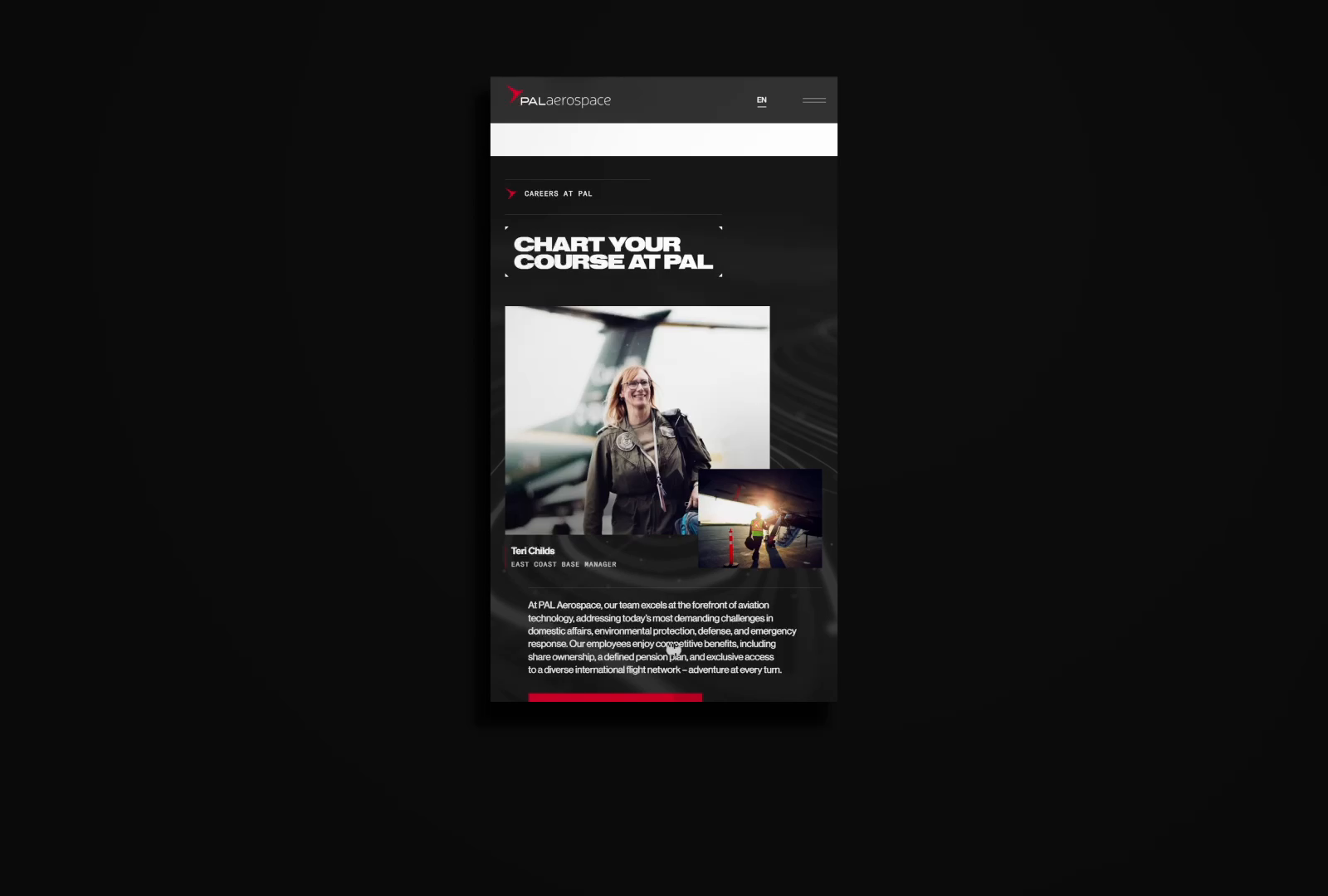 PAL Aerospace Website by Thomas Moeller for ZeroSixty on Dribbble