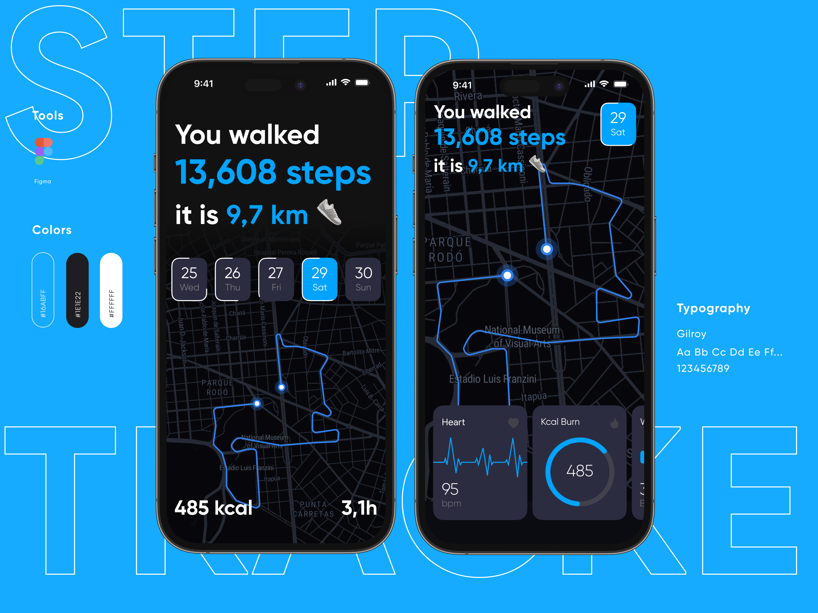 Step Tracker Mobile iOS App Design Concept by Serj Lukianov on Dribbble