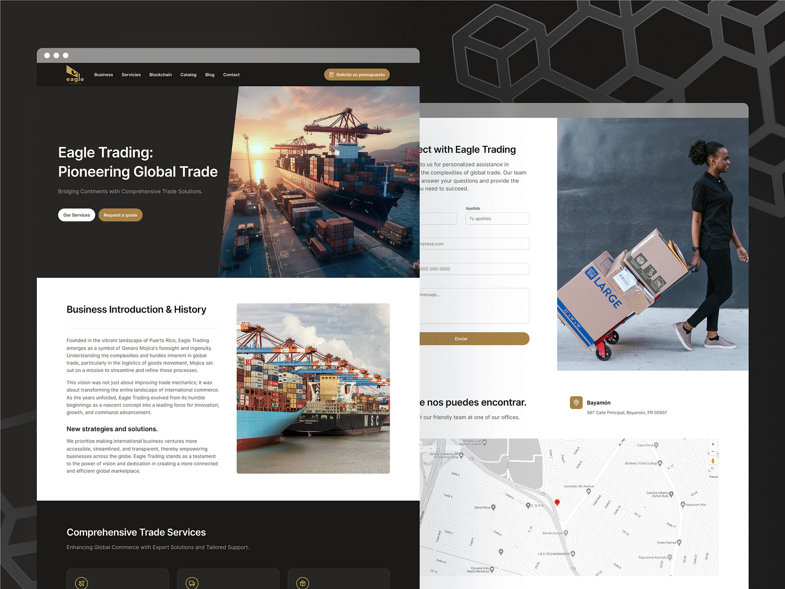 Export/Import website by Ed Perez on Dribbble