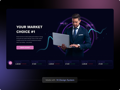 Hero Section | M-Design System by Designer :s ® on Dribbble