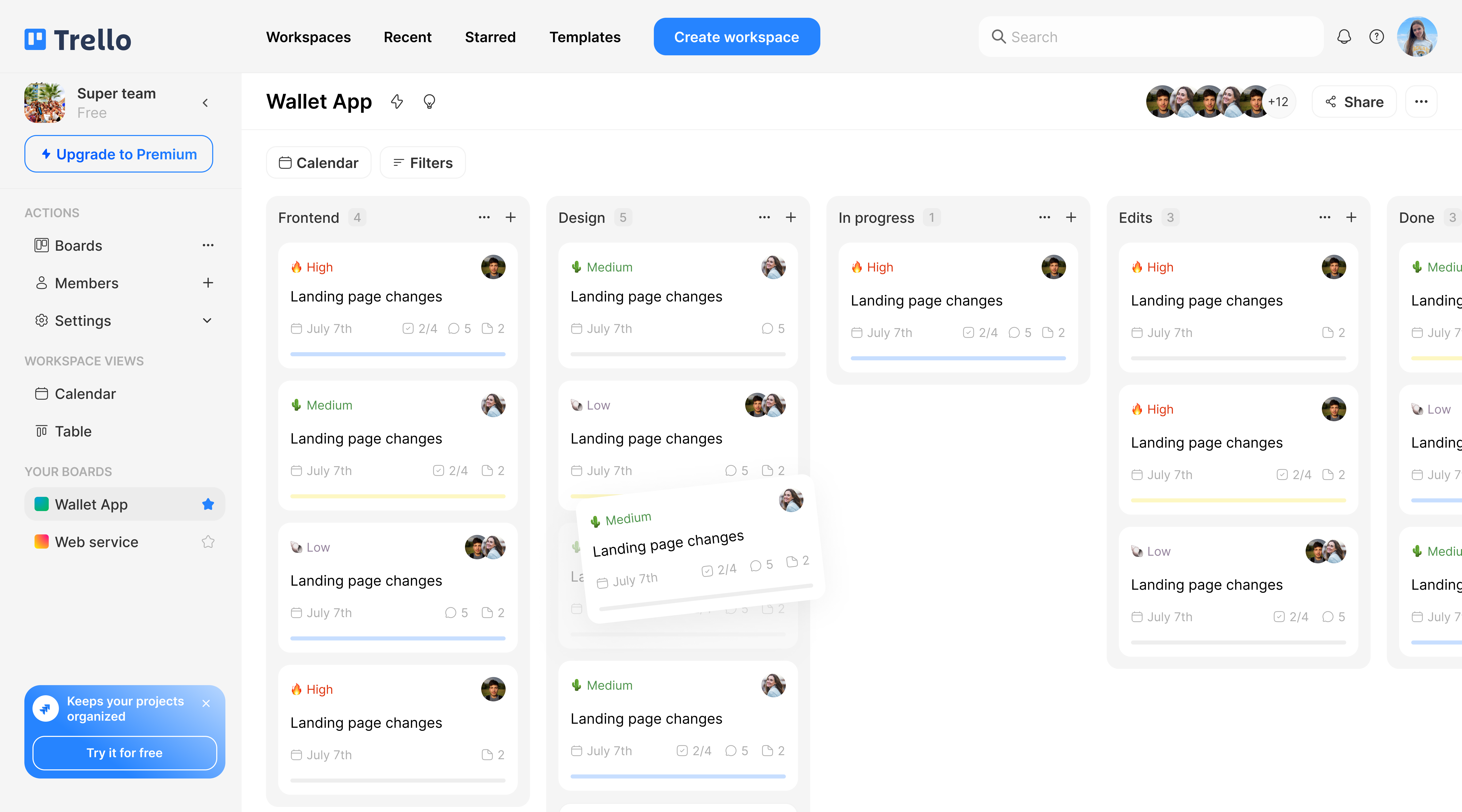 Task manager redesign by Polina Kudryashova on Dribbble
