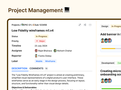 Project Management - UI by Harinesha on Dribbble