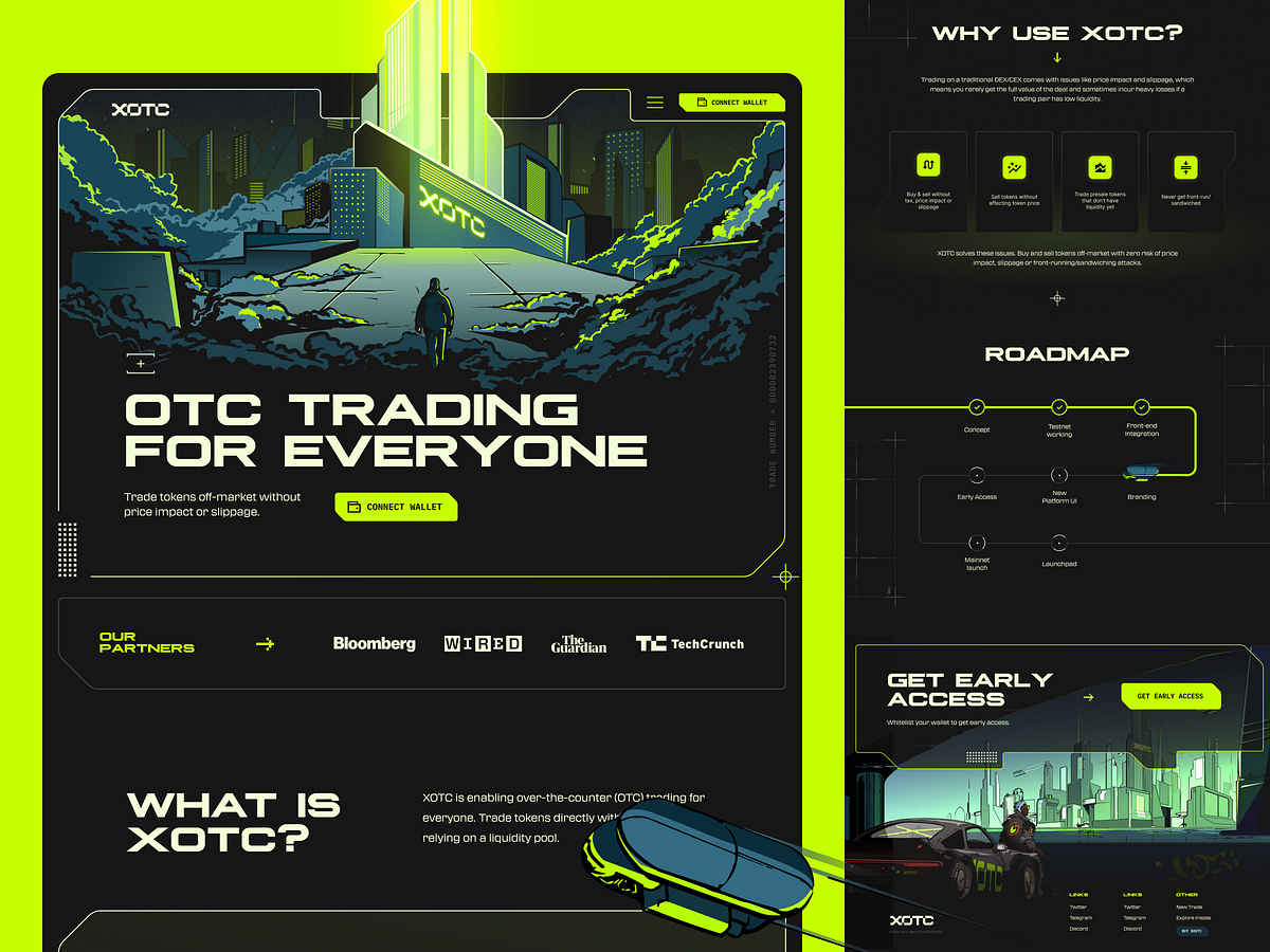 XOTC Website by David Kovalev for Unfold on Dribbble