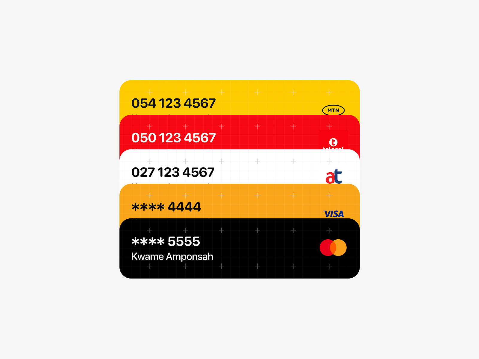 Payment methods by Michael Ayivi on Dribbble
