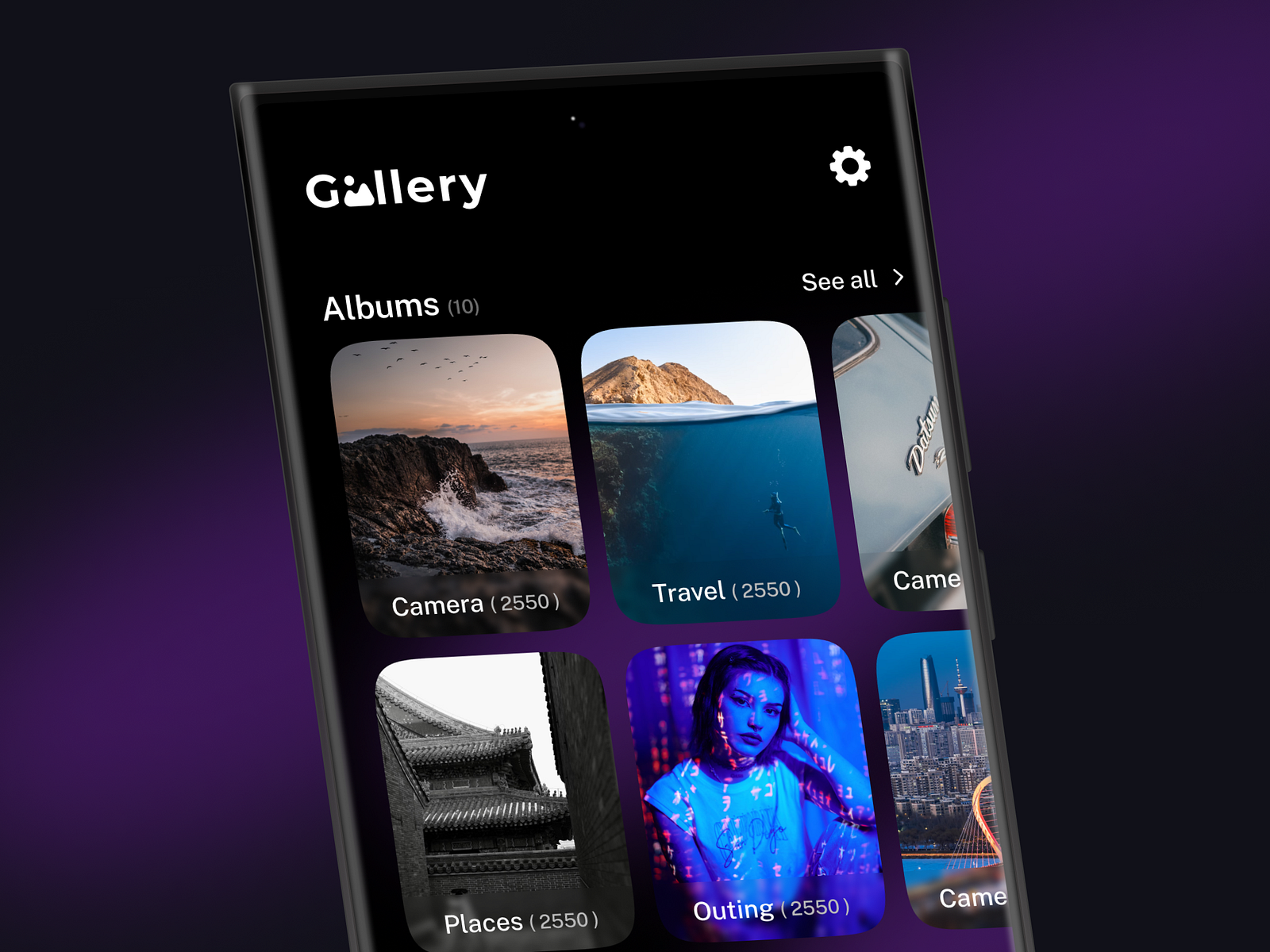 Gallery App Interface by Muhammad Taufeeq on Dribbble