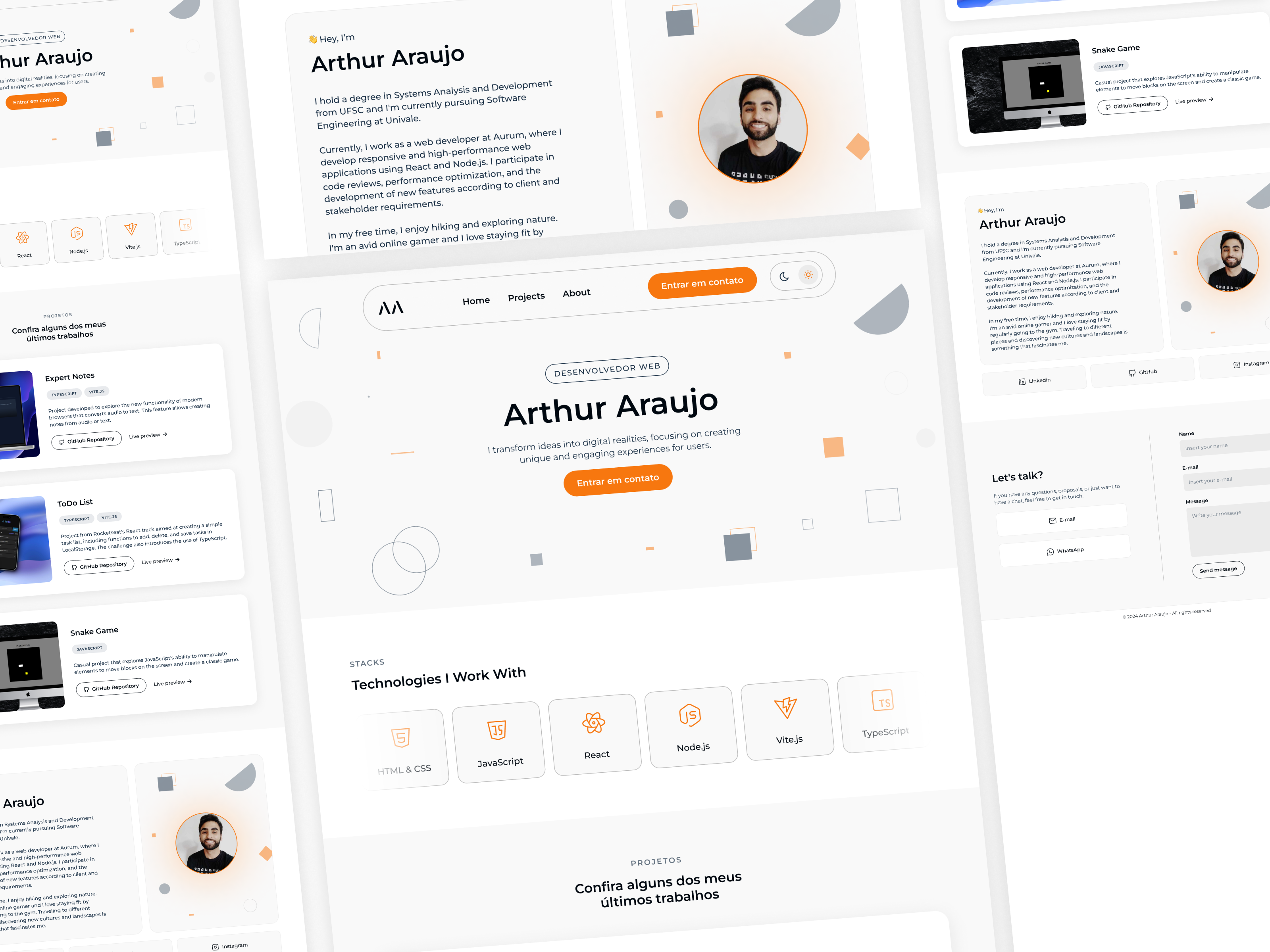 Arthur Araujo - Web Developer Portfolio by Thomas Tarnowski on Dribbble