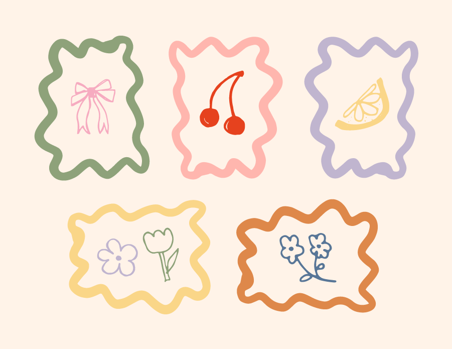 squiggle summer art print by Emily Katherine Creative on Dribbble